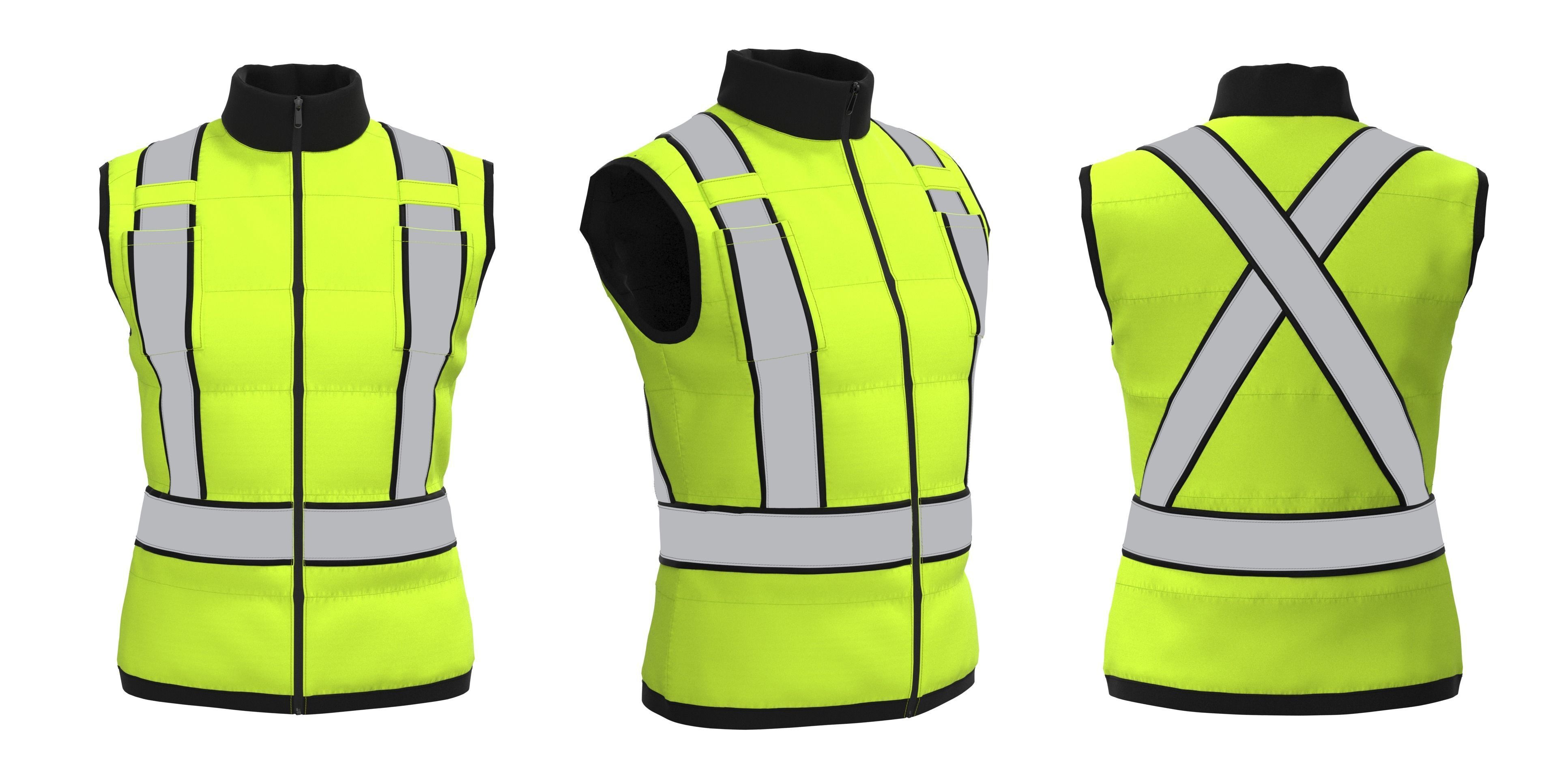 Uniform Women double sided vest 3D model | CGTrader
