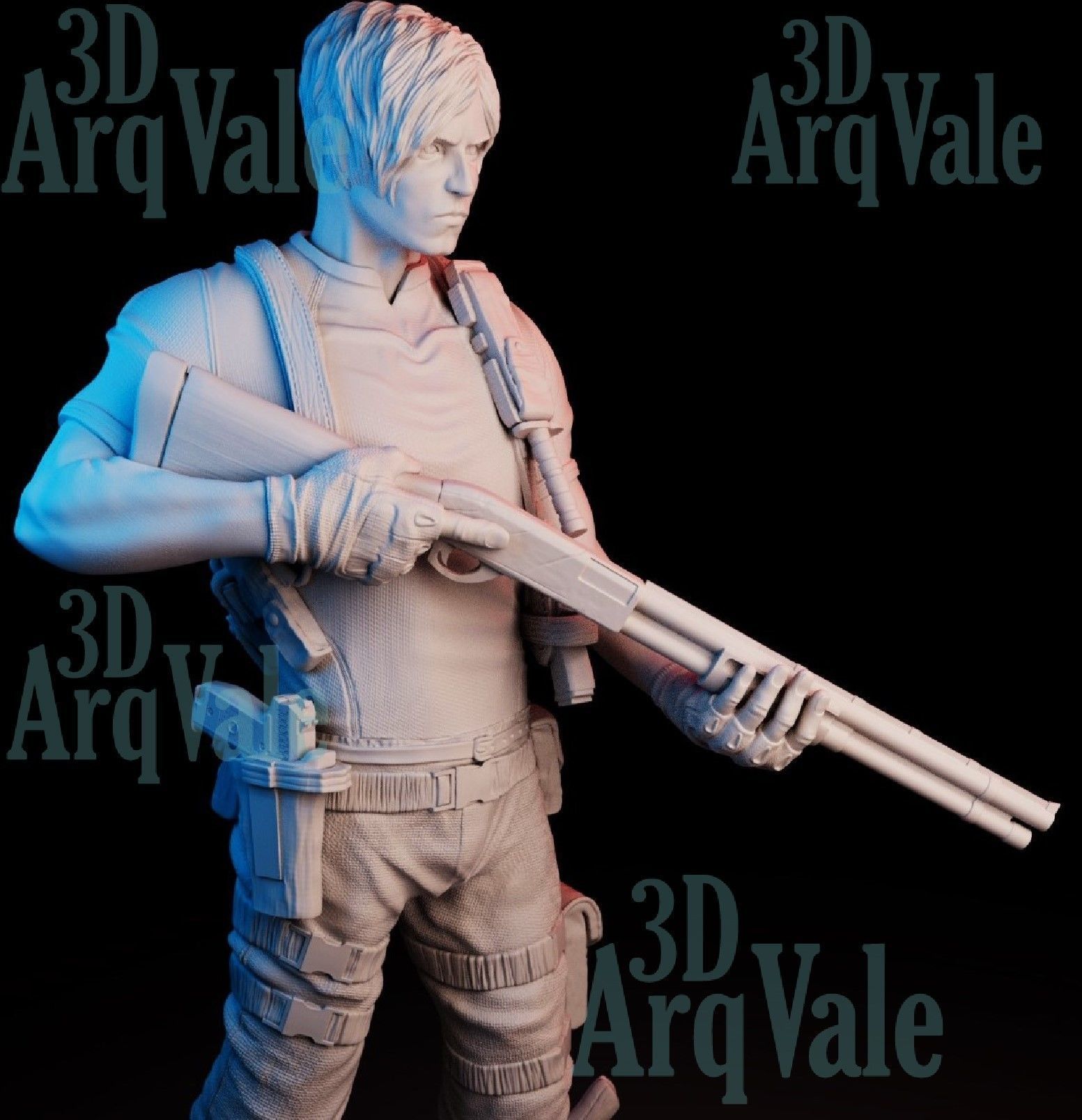 Leon Scott Kennedy - Resident Evil 4 3D model 3D printable | CGTrader