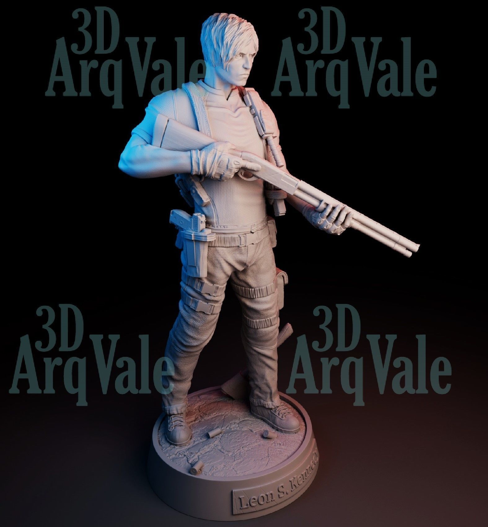 Leon Scott Kennedy - Resident Evil 4 3D model 3D printable | CGTrader