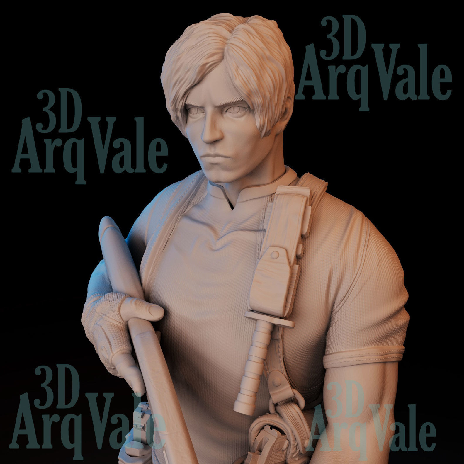 Leon Scott Kennedy - Resident Evil 4 3D model 3D printable | CGTrader