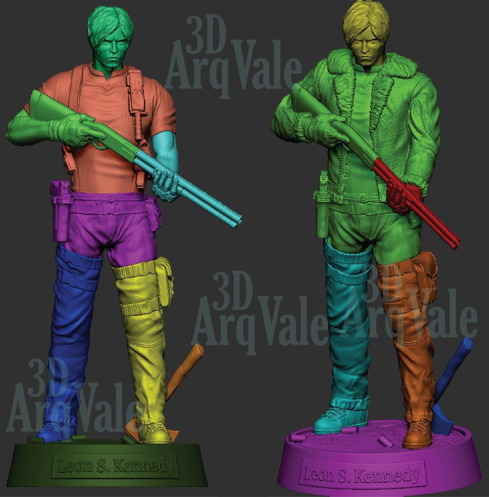 Leon Scott Kennedy - Resident Evil 4 3D model 3D printable | CGTrader
