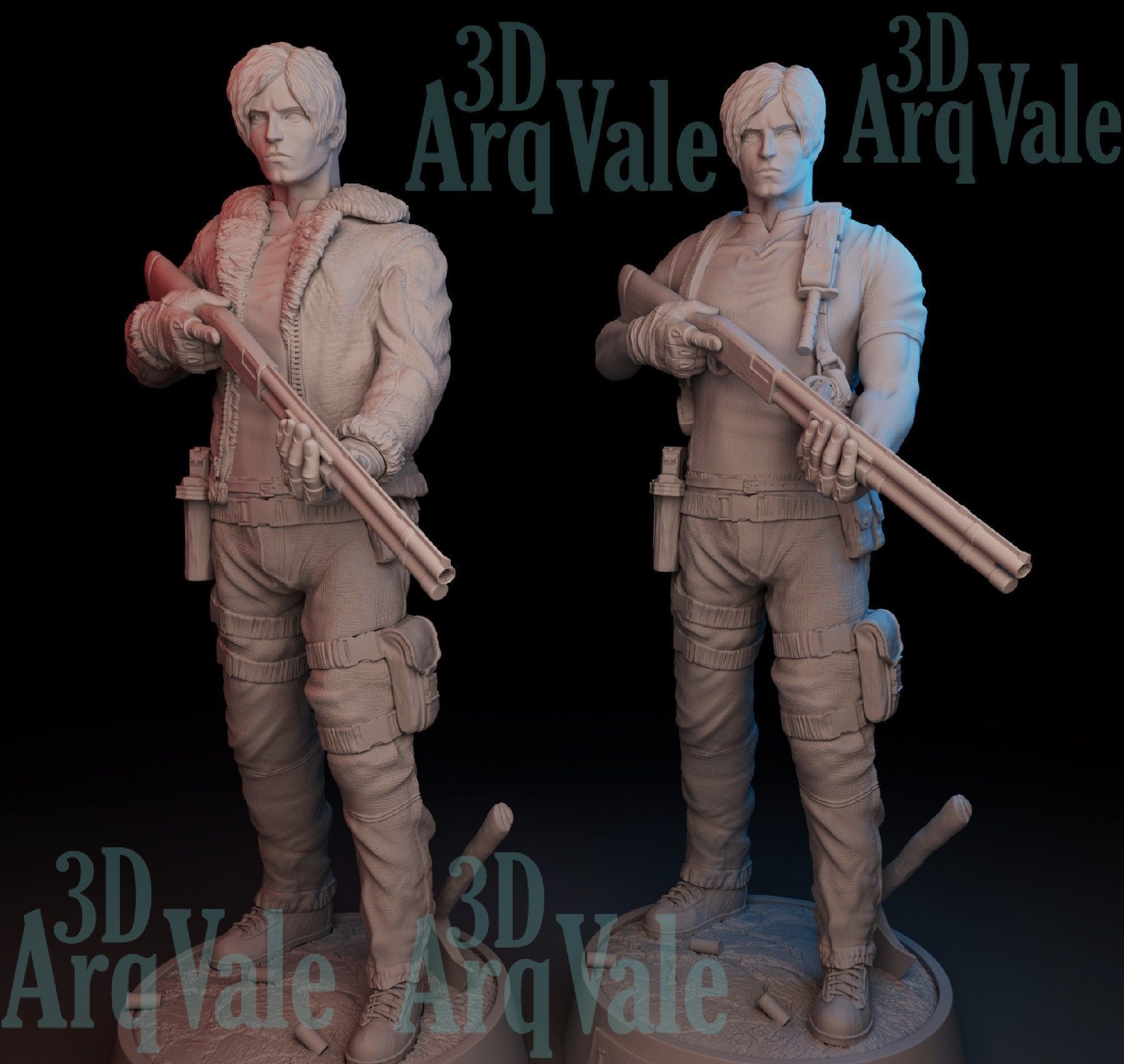 Leon Scott Kennedy - Resident Evil 4 3D model 3D printable | CGTrader