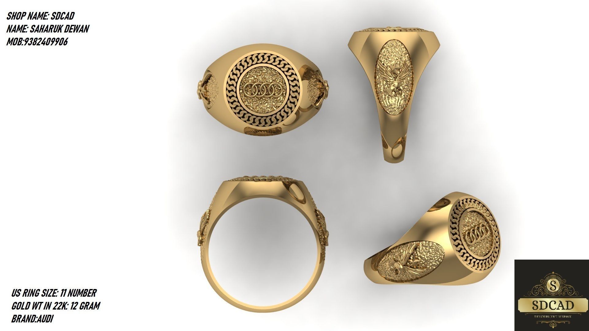 audi ring car 3D model animated rigged | CGTrader