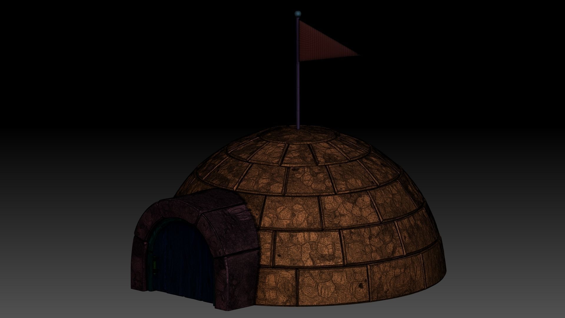 stylized igloo 3D model | CGTrader