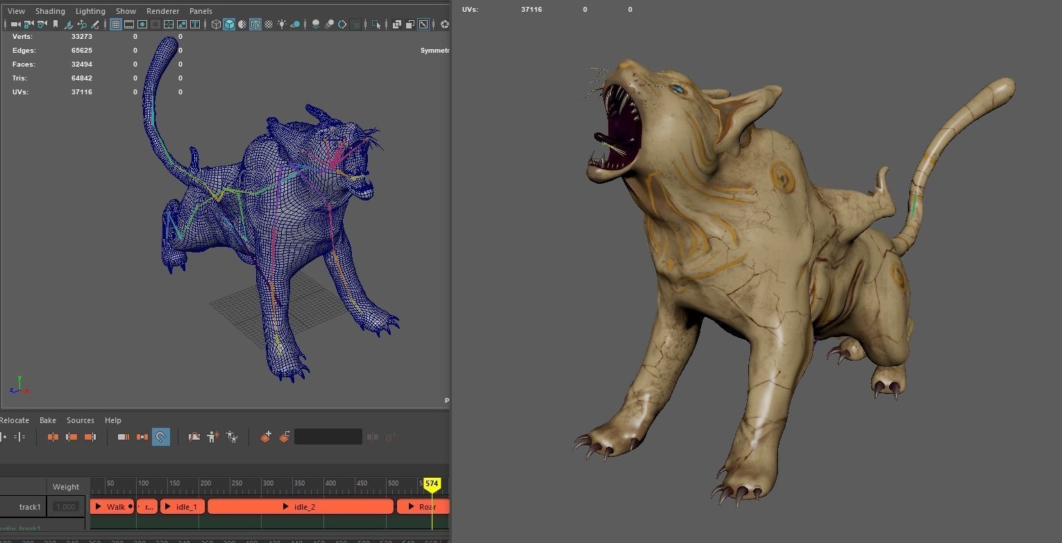 3D model Alien Creature - Female Lion VR / AR / low-poly | CGTrader