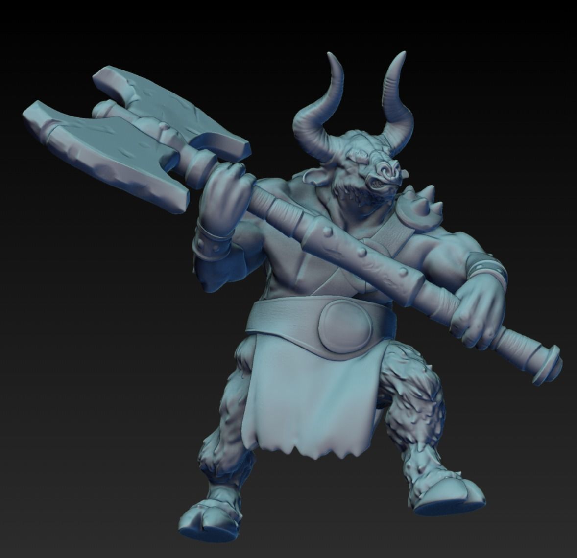 Minotaur Miniature 3D model 3D printable | CGTrader