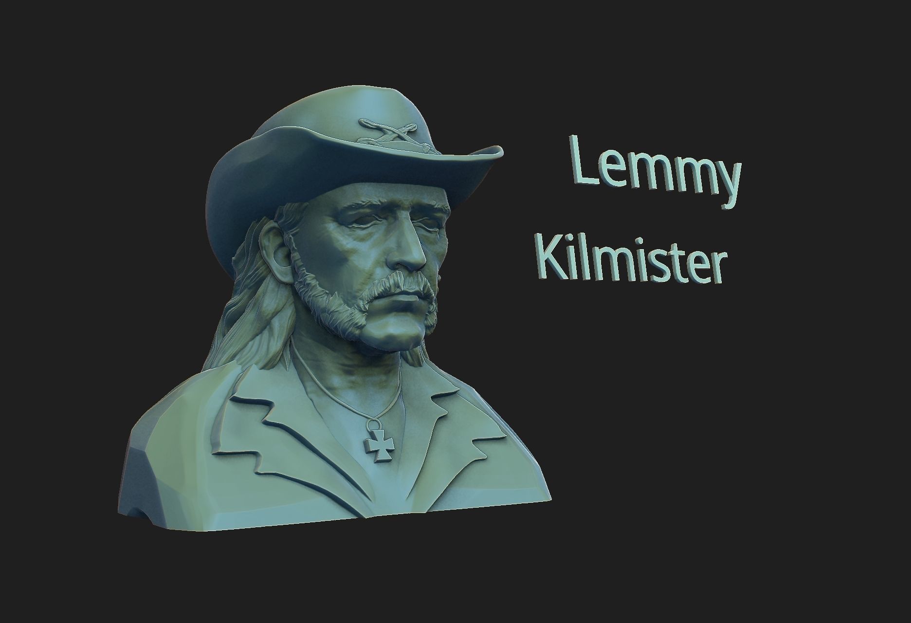 Lemmy Kilmister 3D model 3D printable | CGTrader