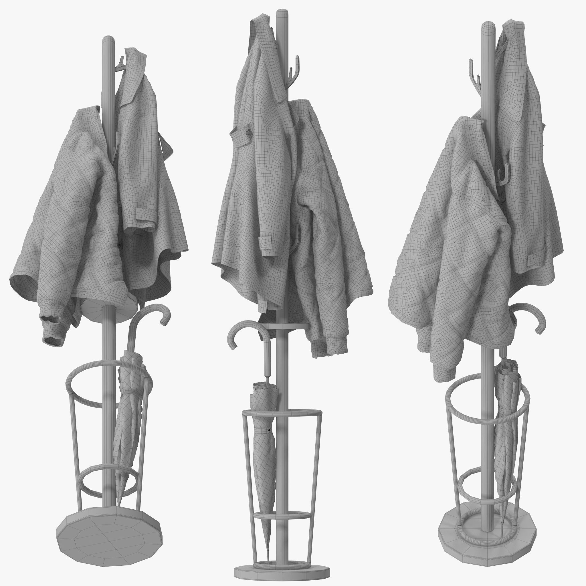 Standing Creative Metal Coat Rack 3D model | CGTrader