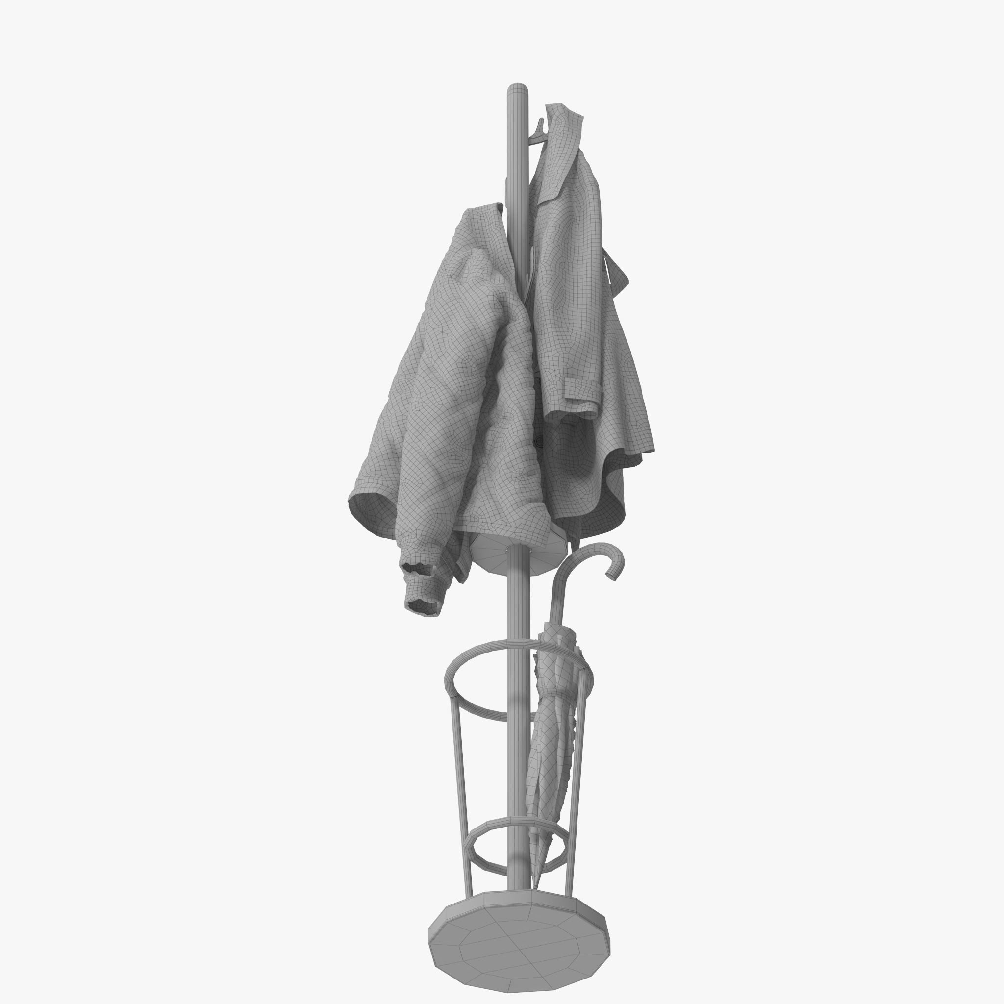 Standing Creative Metal Coat Rack 3D model | CGTrader