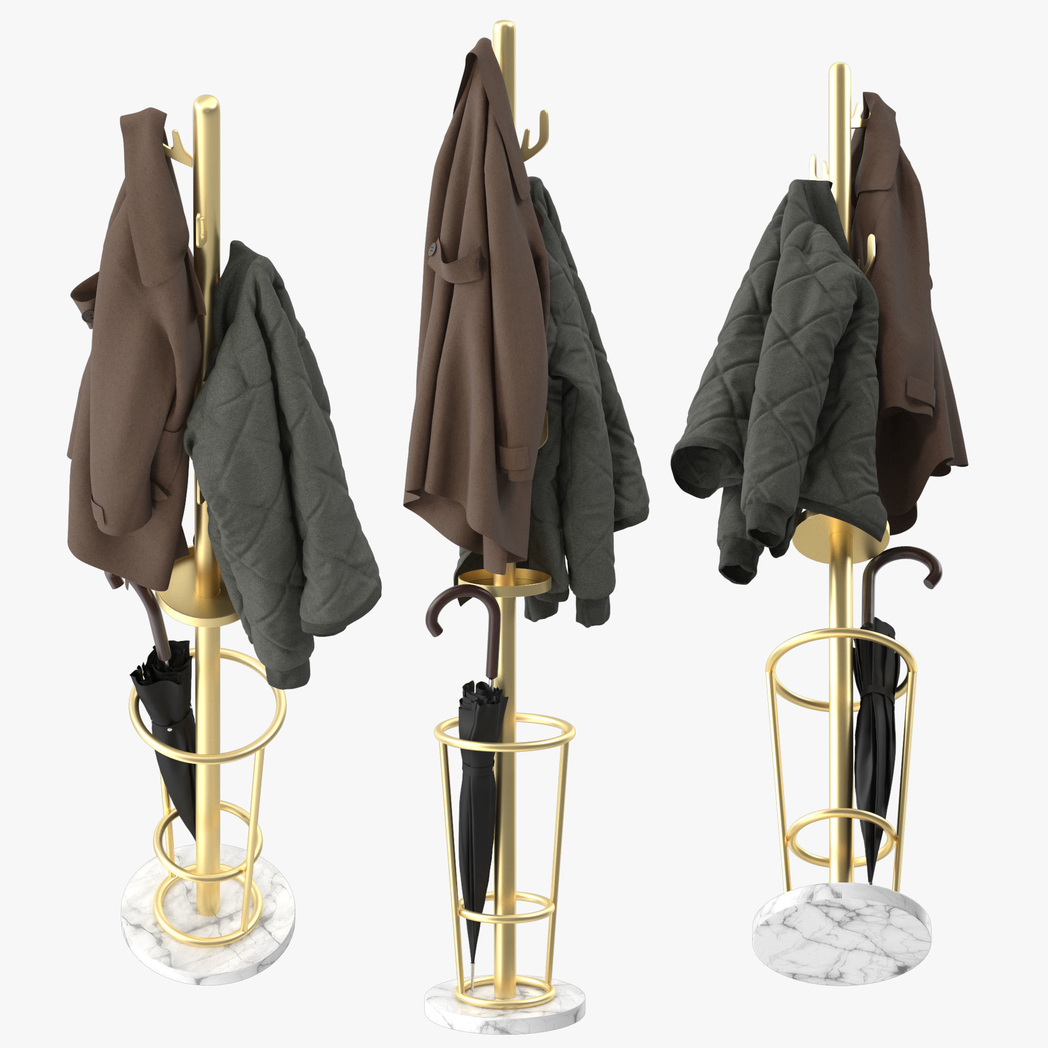 Standing Creative Metal Coat Rack 3D model | CGTrader