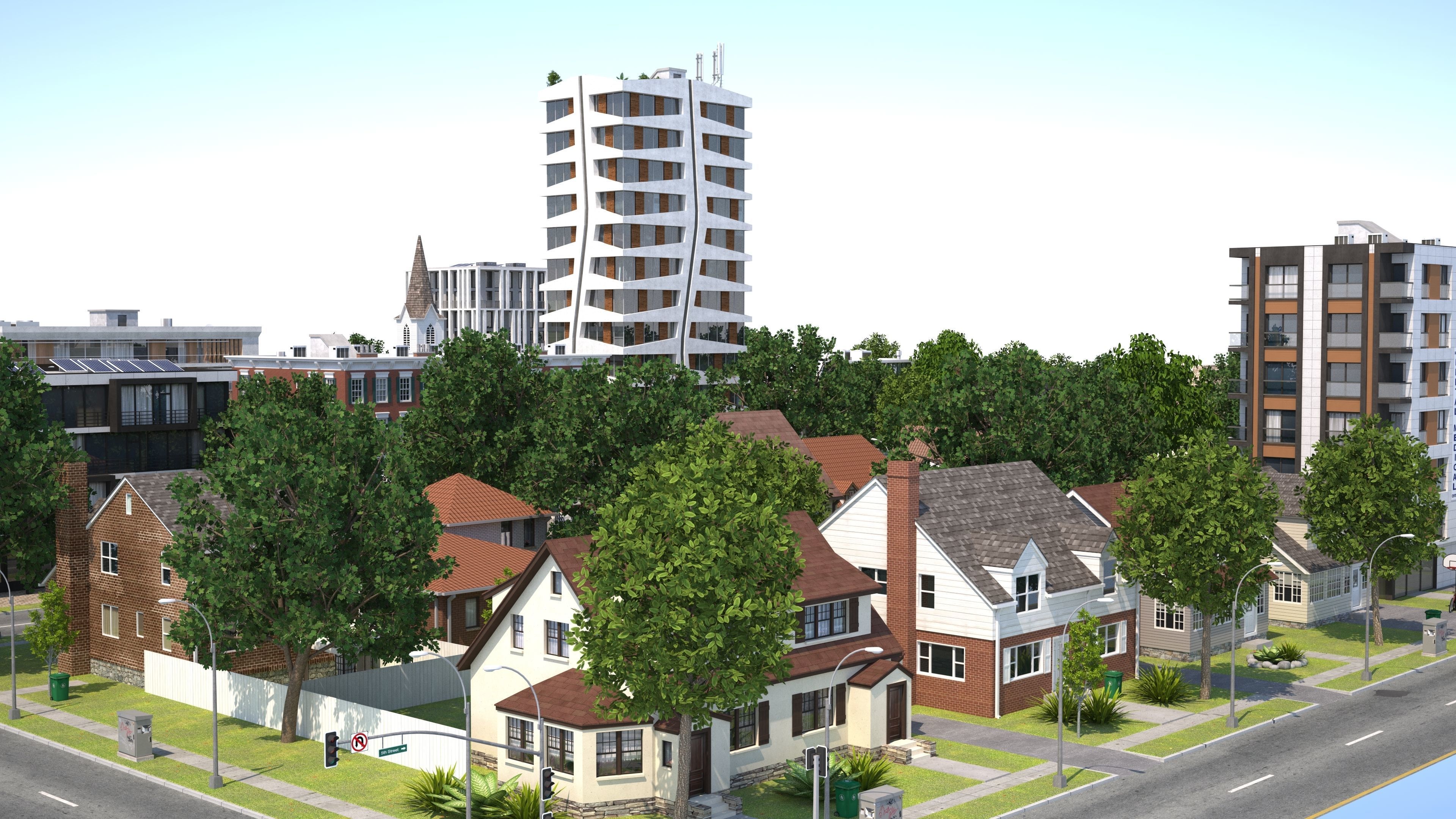 Suburb City 3D model | CGTrader