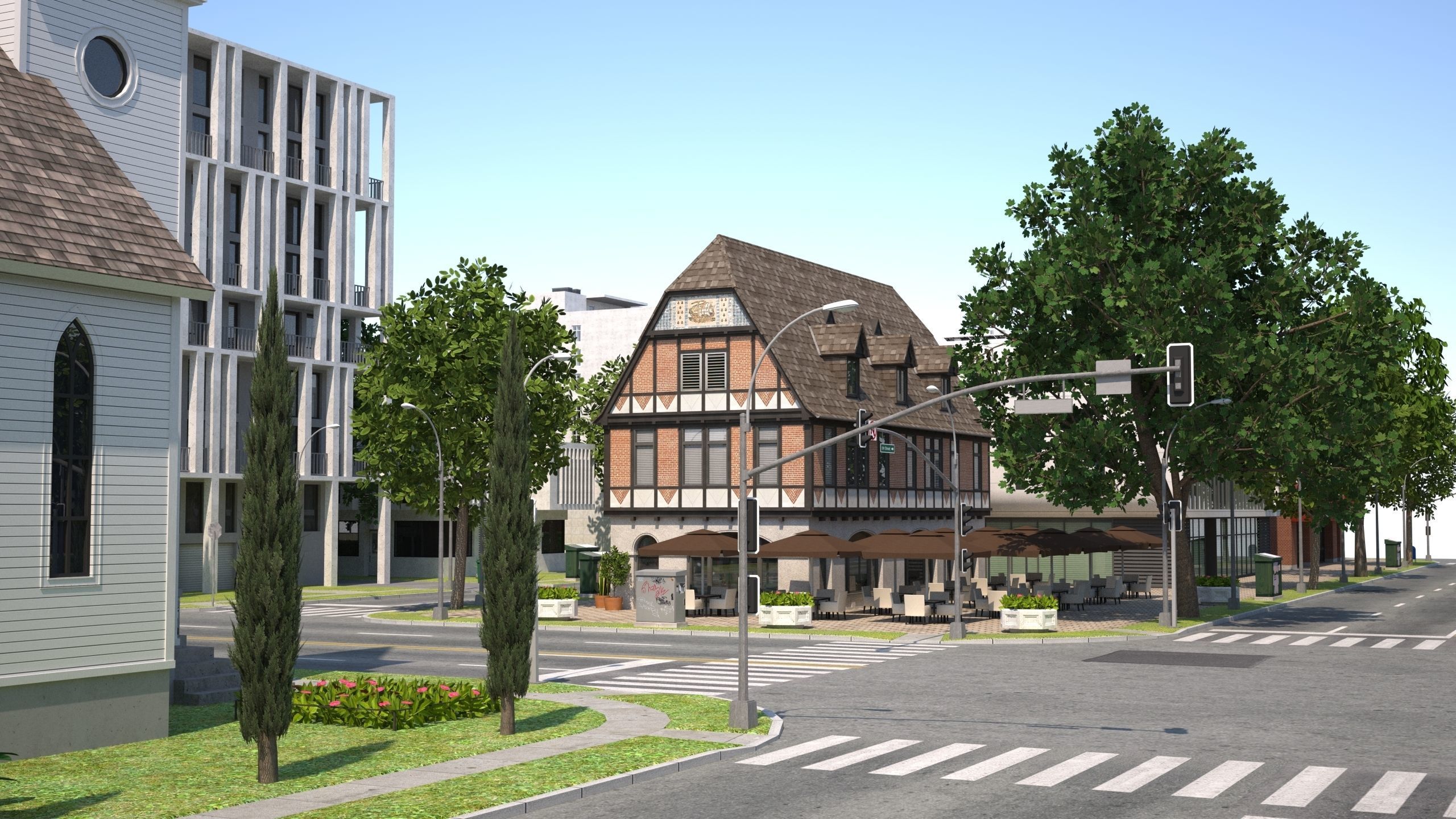 Suburb City 3D model | CGTrader