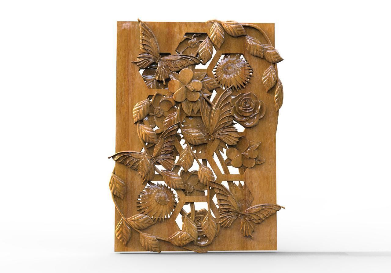 Flowers CNC 3D model 3D printable | CGTrader