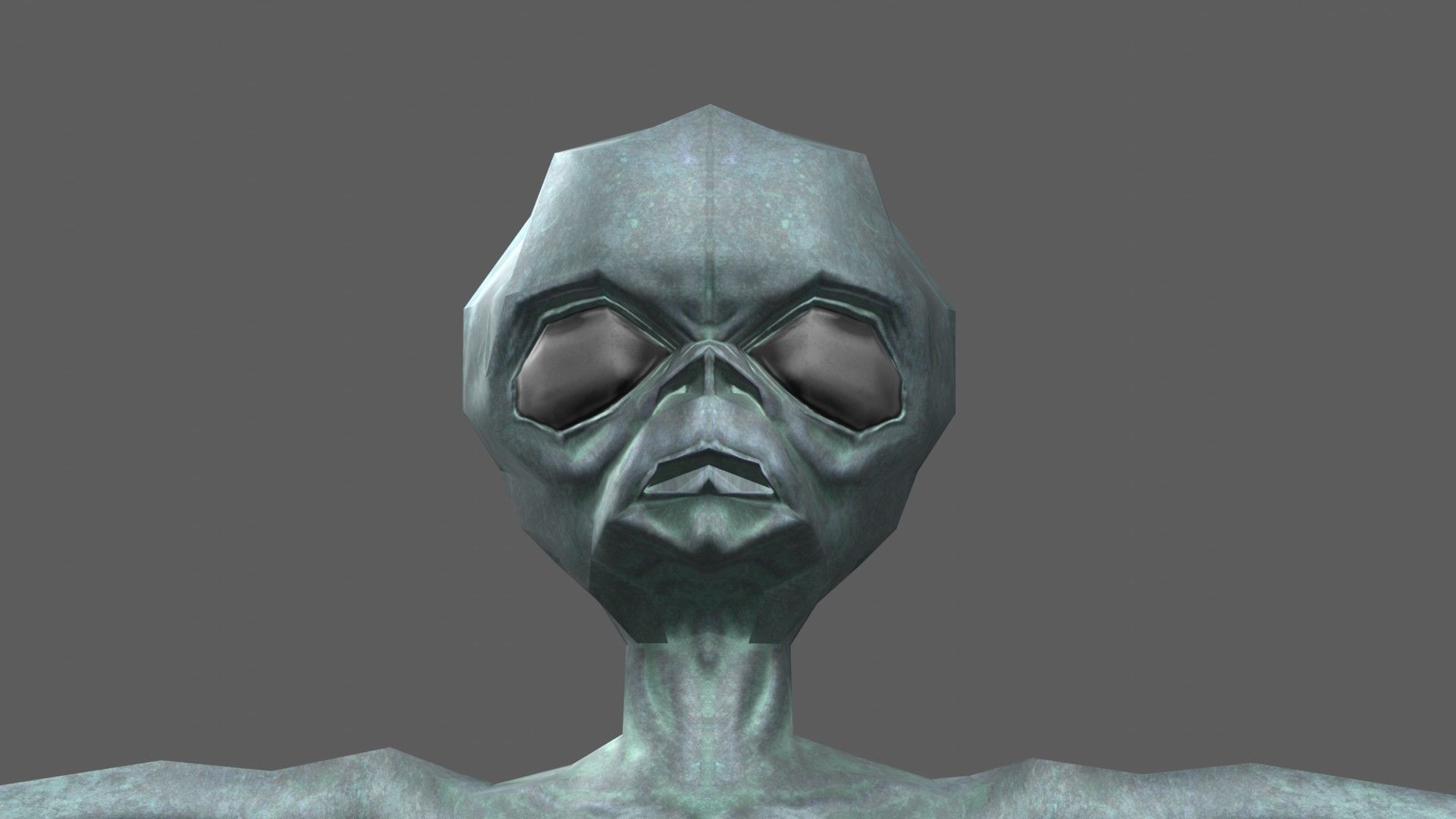 3D model Grey Alien Super lowpoly 4K Normal map Texture Small and Tall ...