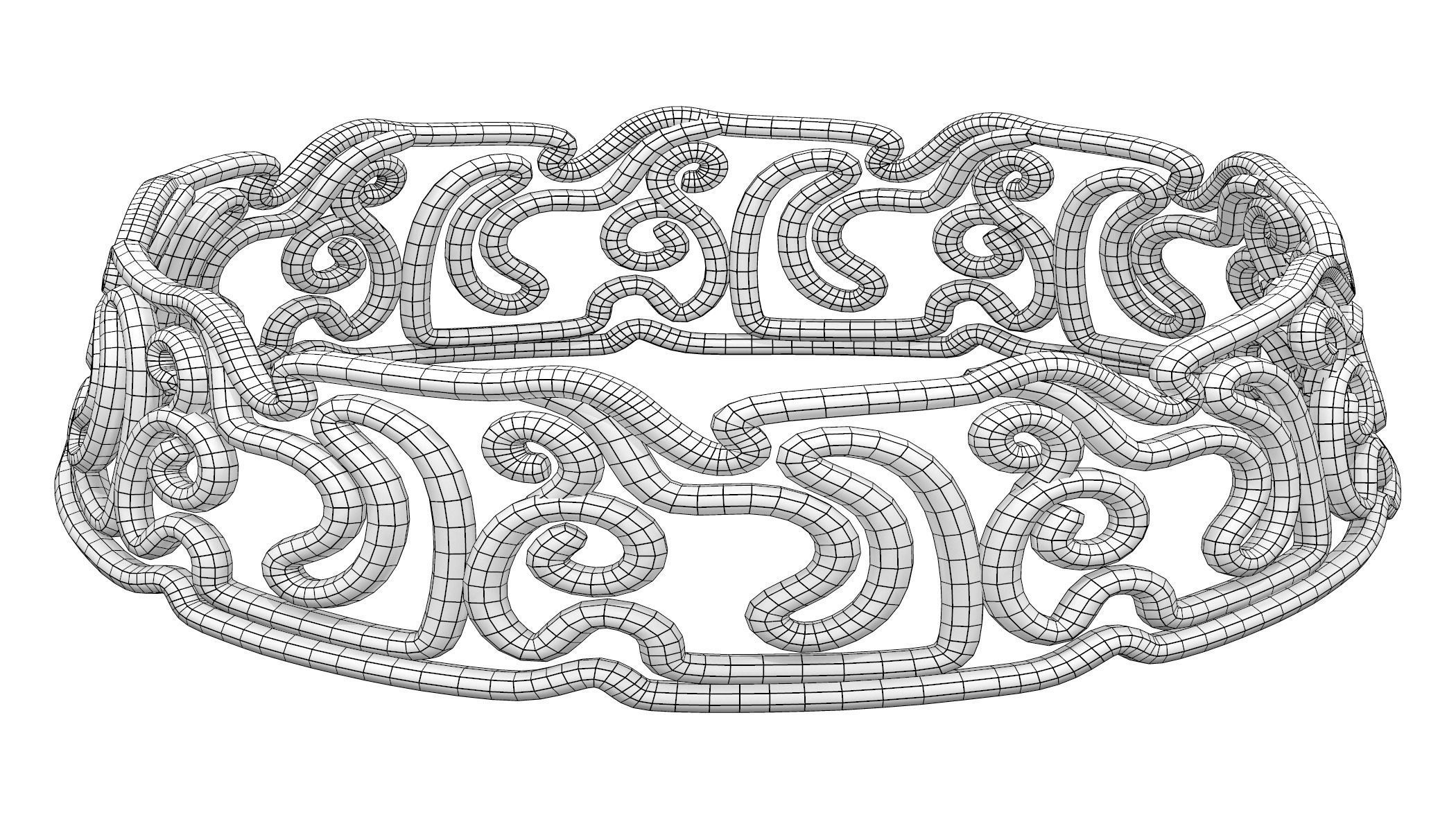 3D model Ornamental Metal Necklace VR / AR / low-poly | CGTrader