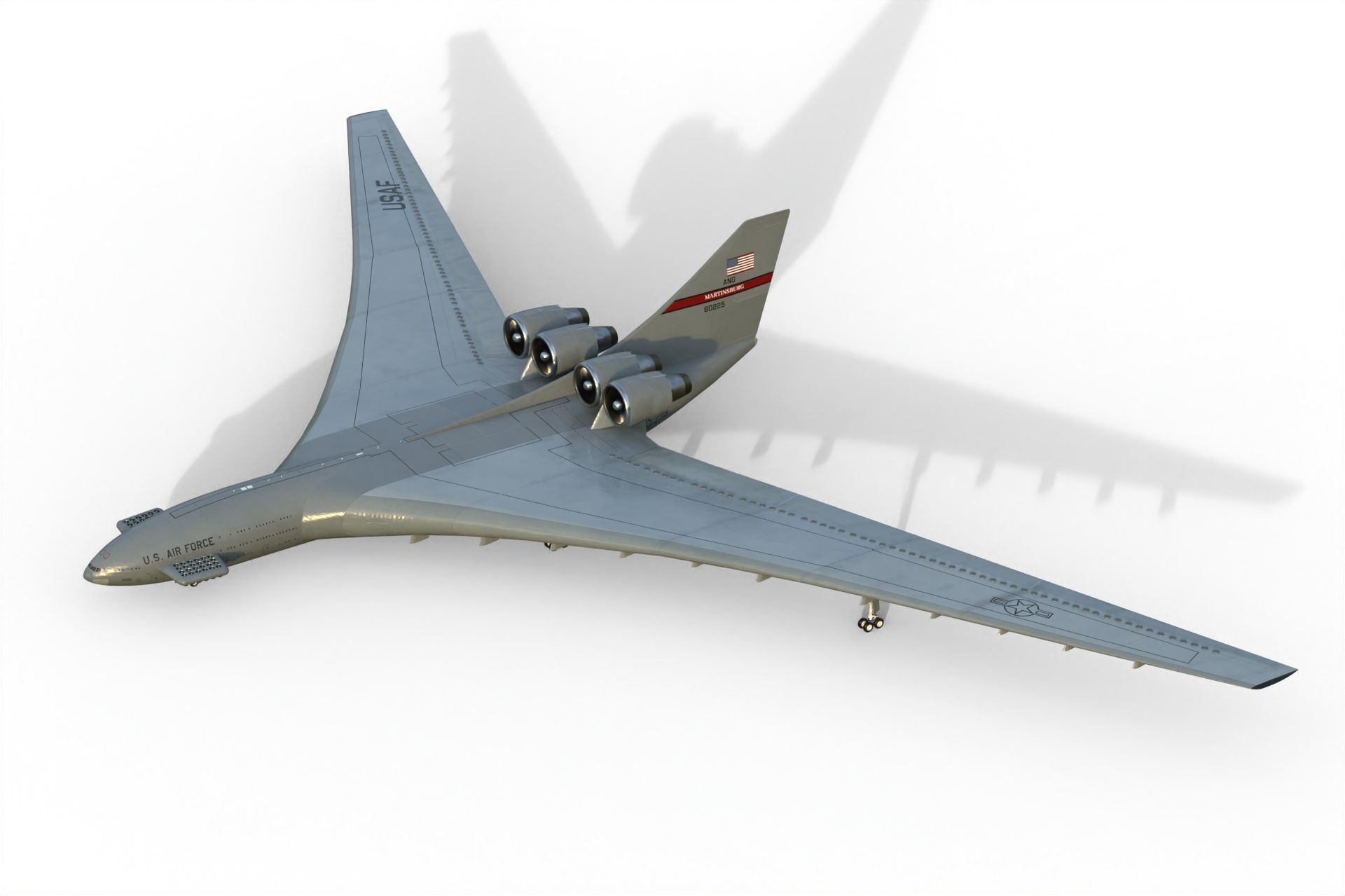Lockheed CL-1201 nuclear powered aircraft 3D model | CGTrader
