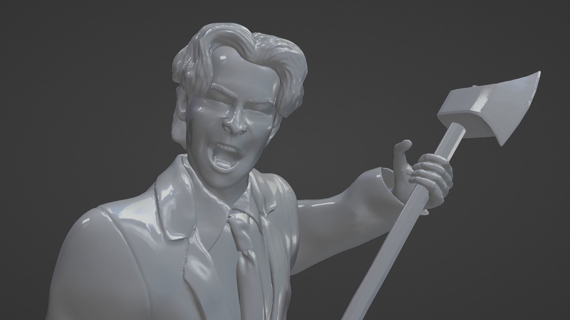christian bale angry 3d model 3D model 3D printable | CGTrader
