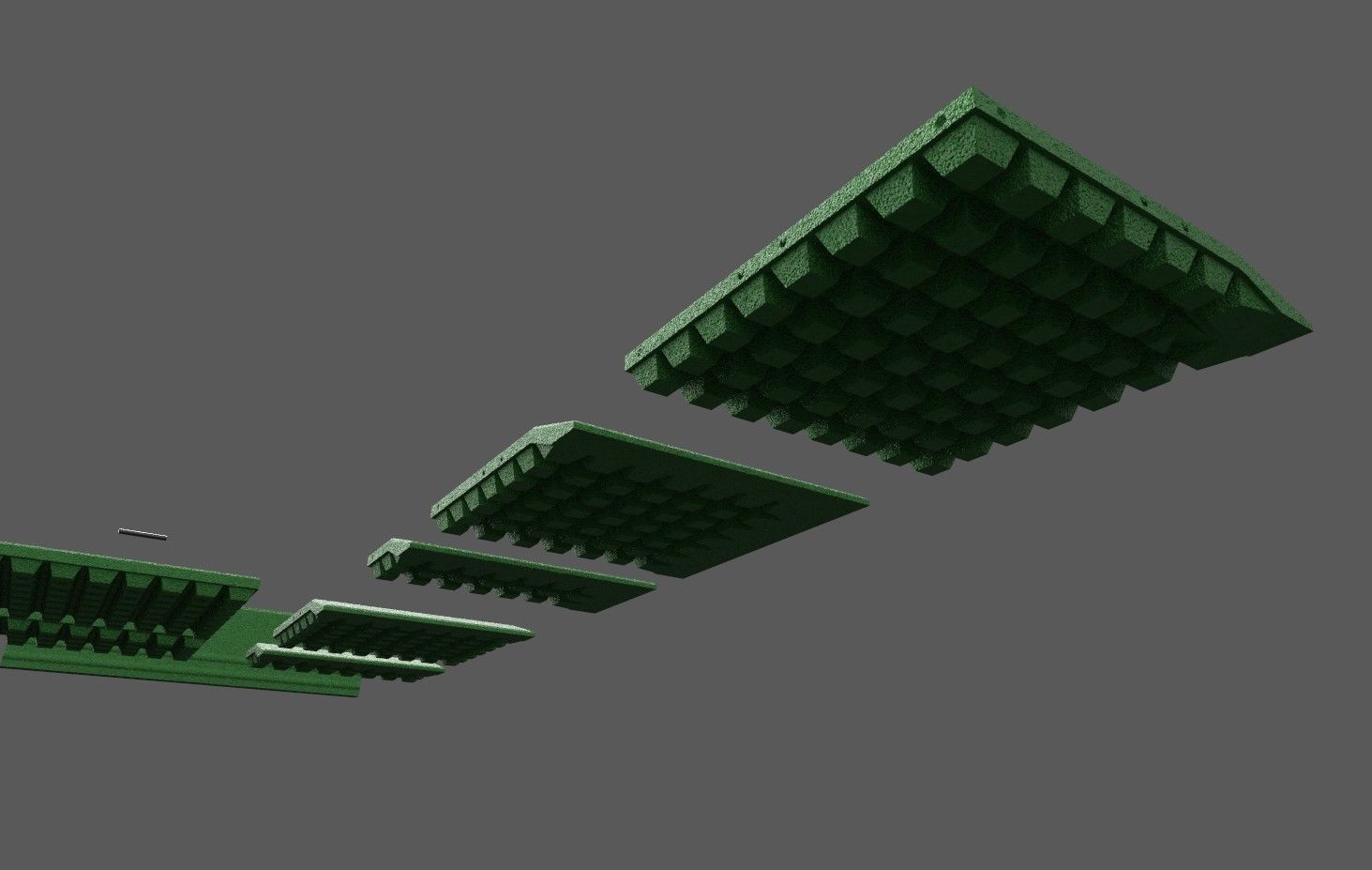 3D model Rubber fall protection mat for playgrounds VR / AR / low-poly ...