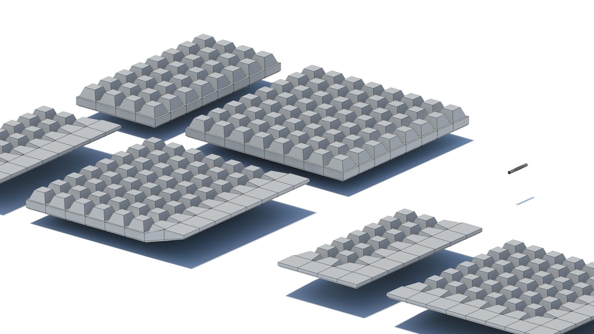 3D model Rubber fall protection mat for playgrounds VR / AR / low-poly ...