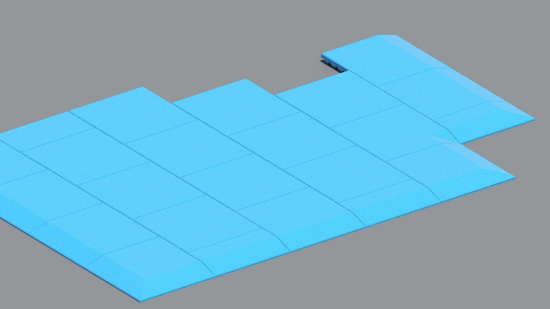 3D model Rubber fall protection mat for playgrounds VR / AR / low-poly ...