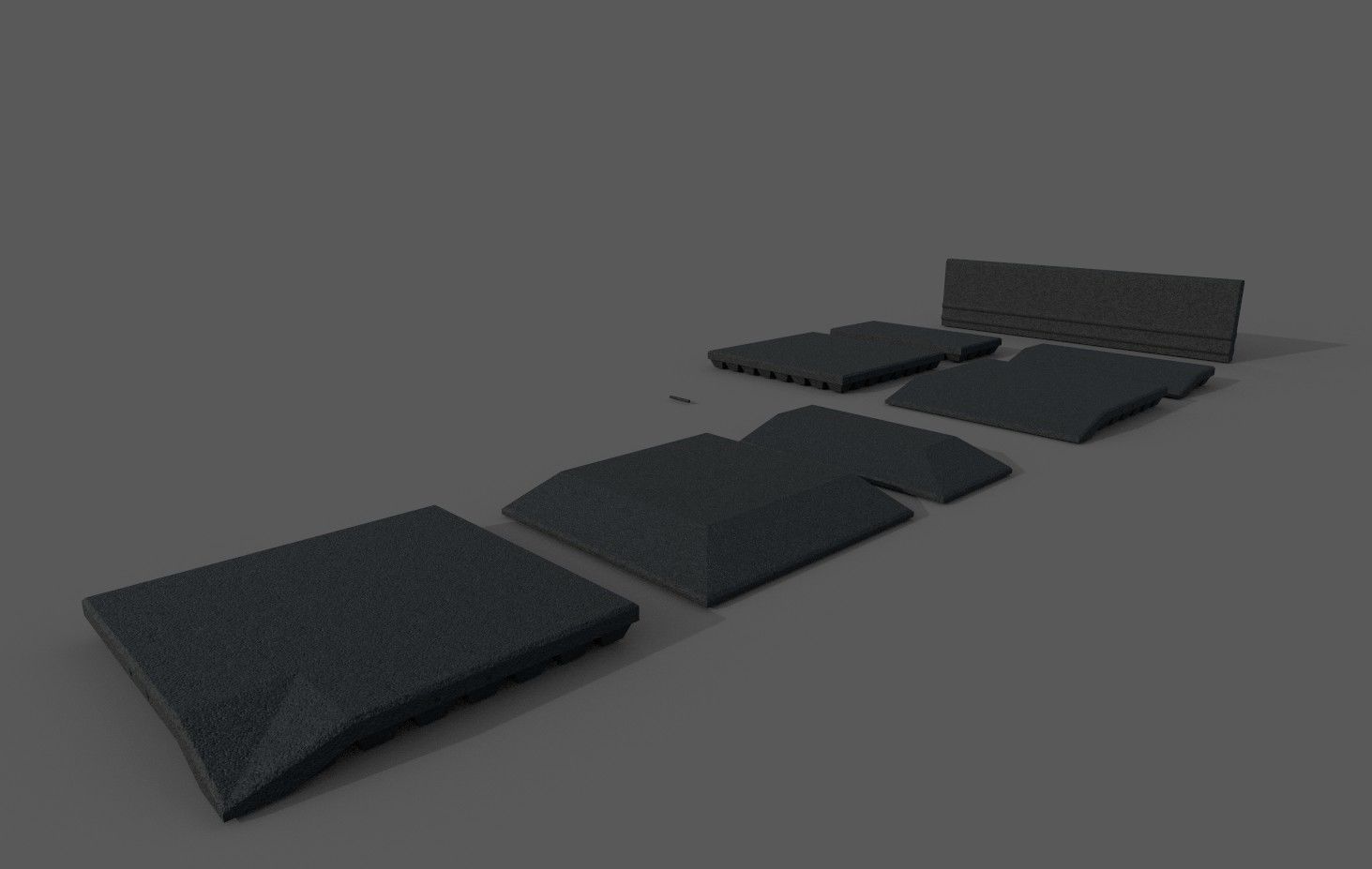 3D model Rubber fall protection mat for playgrounds VR / AR / low-poly ...