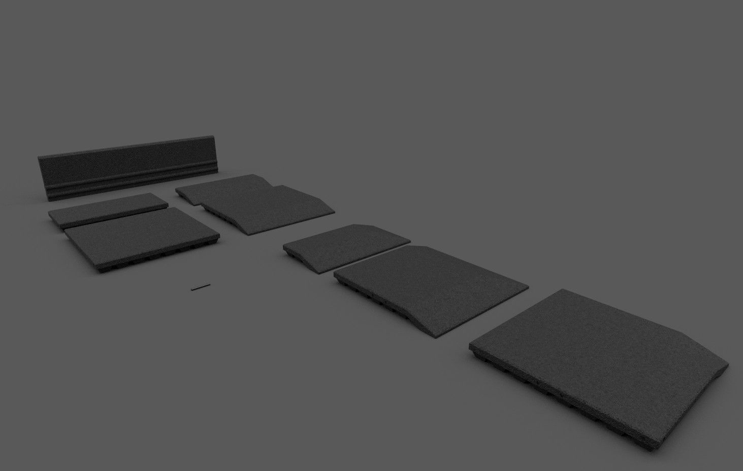 3D model Rubber fall protection mat for playgrounds VR / AR / low-poly ...