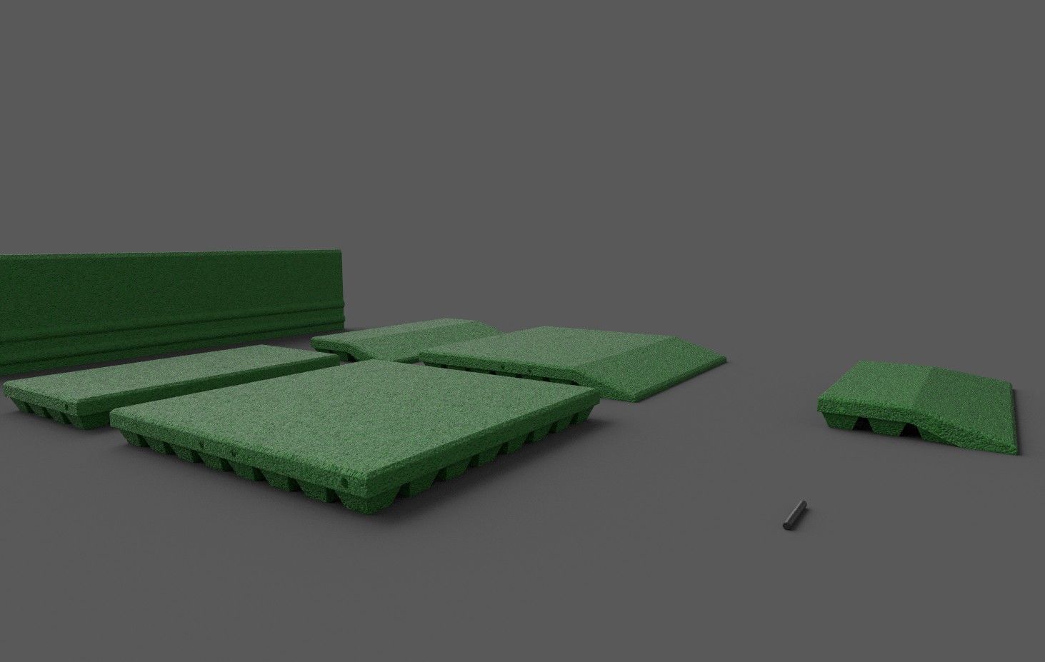 3D model Rubber fall protection mat for playgrounds VR / AR / low-poly ...