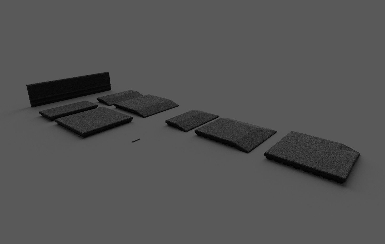 3D model Rubber fall protection mat for playgrounds VR / AR / low-poly ...