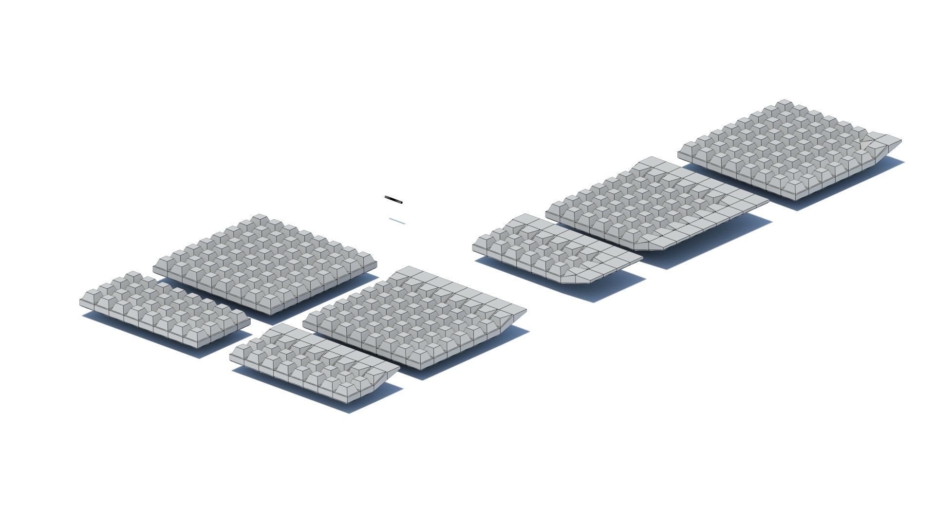 3D model Rubber fall protection mat for playgrounds VR / AR / low-poly ...