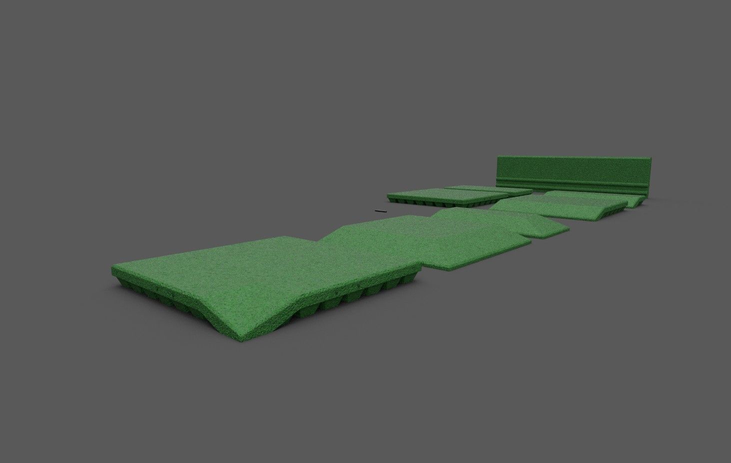 3D model Rubber fall protection mat for playgrounds VR / AR / low-poly ...