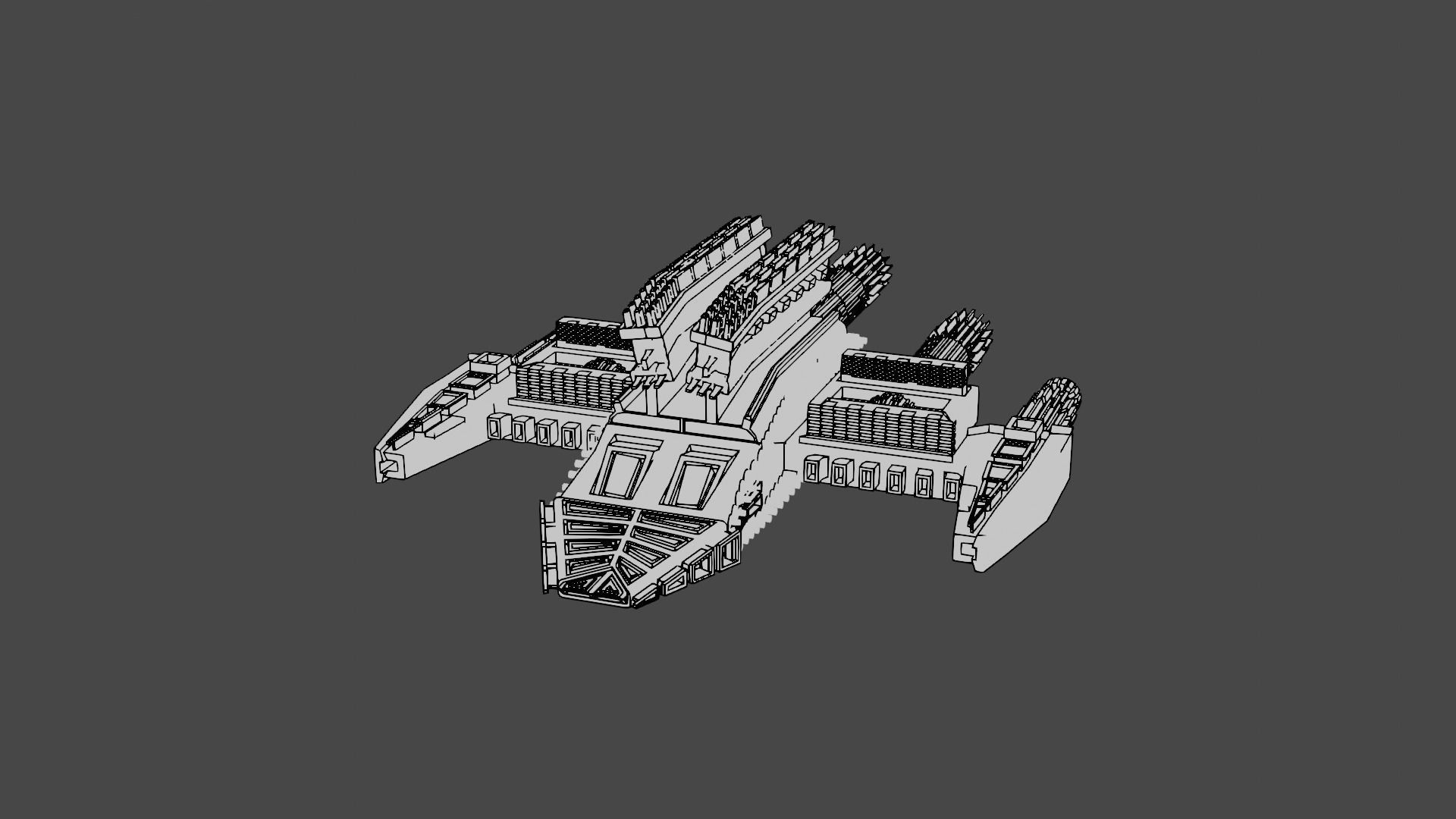 Spaceship 3D Model Created in Blender3D 3D model | CGTrader