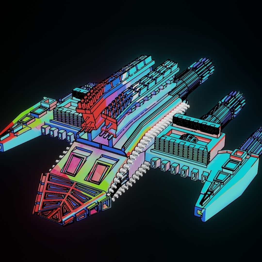 Spaceship 3D Model Created in Blender3D 3D model | CGTrader