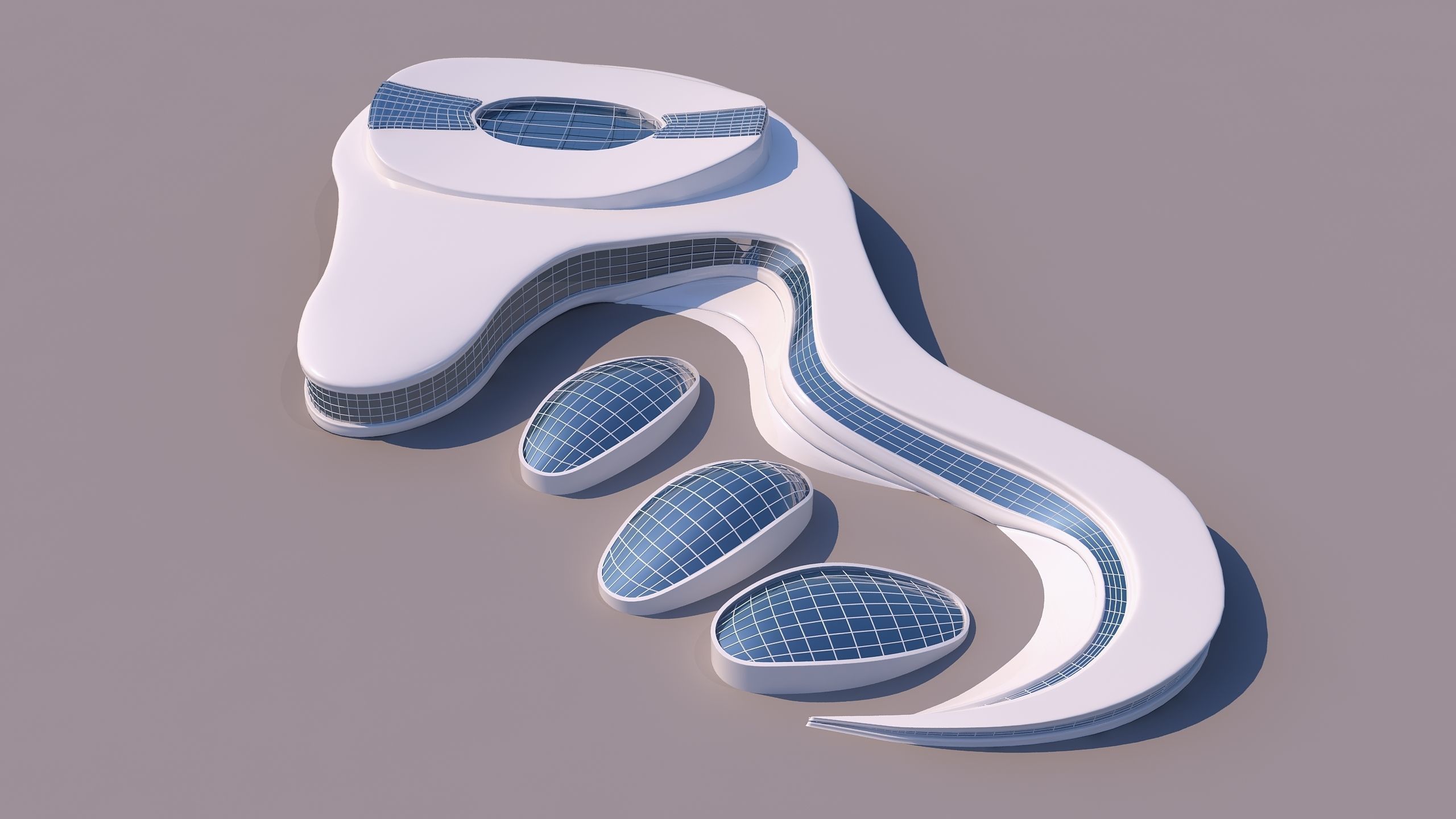 0086 - Organic Building 3D model | CGTrader