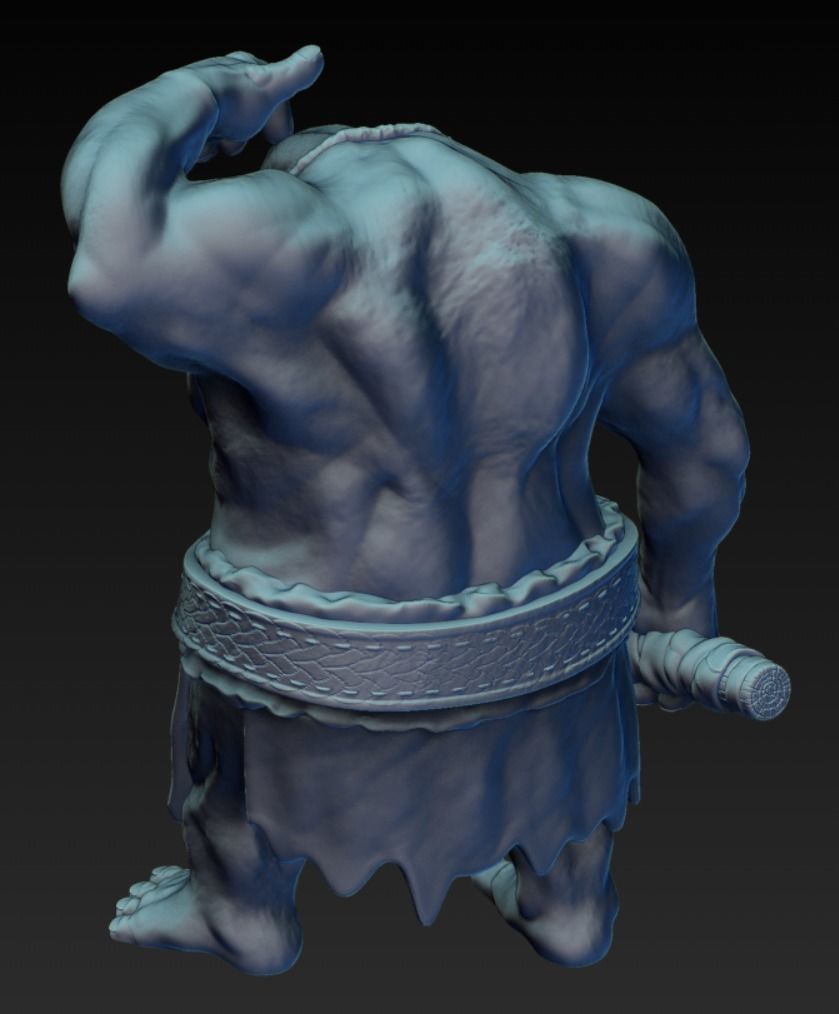 Ogre Miniature 3D model 3D printable | CGTrader
