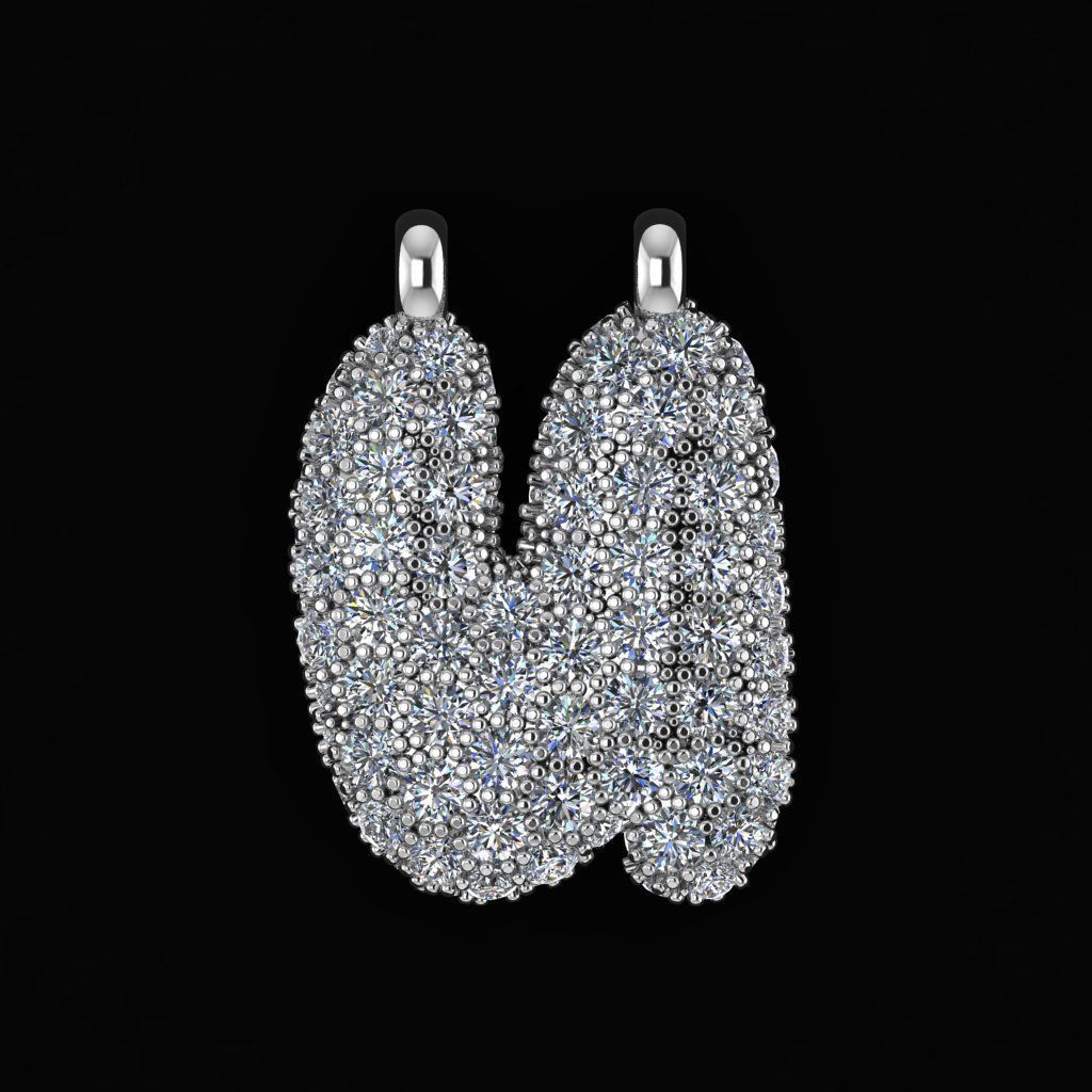 Pendant Alphabets Initial Letters 3D model 3D printable | CGTrader