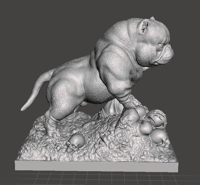 Perro bully exotico Calaveras 3D model 3D printable | CGTrader