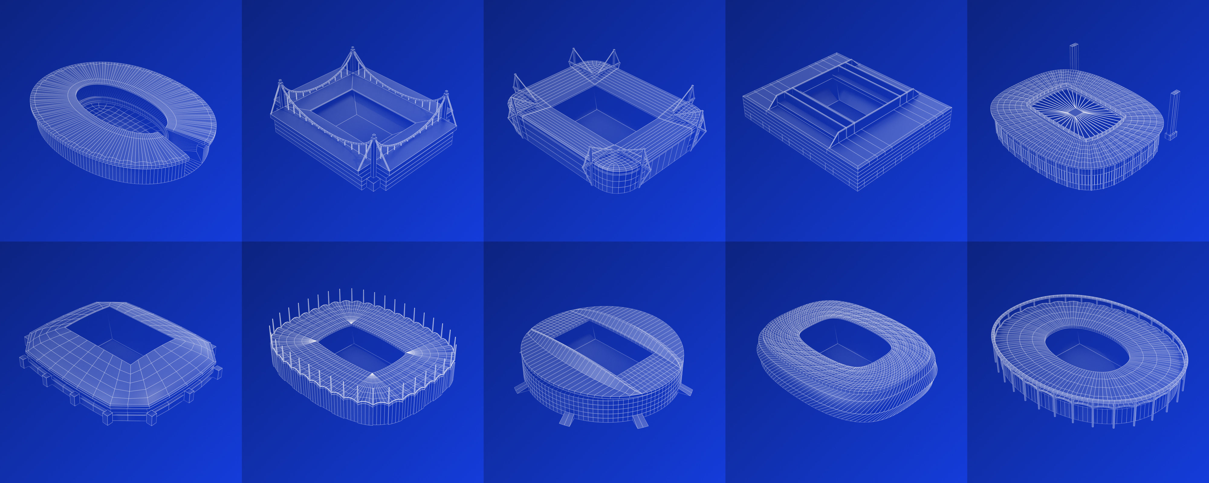 3D model Stylized 3D Stadiums Illustrations Collection for Euro 2024 VR ...