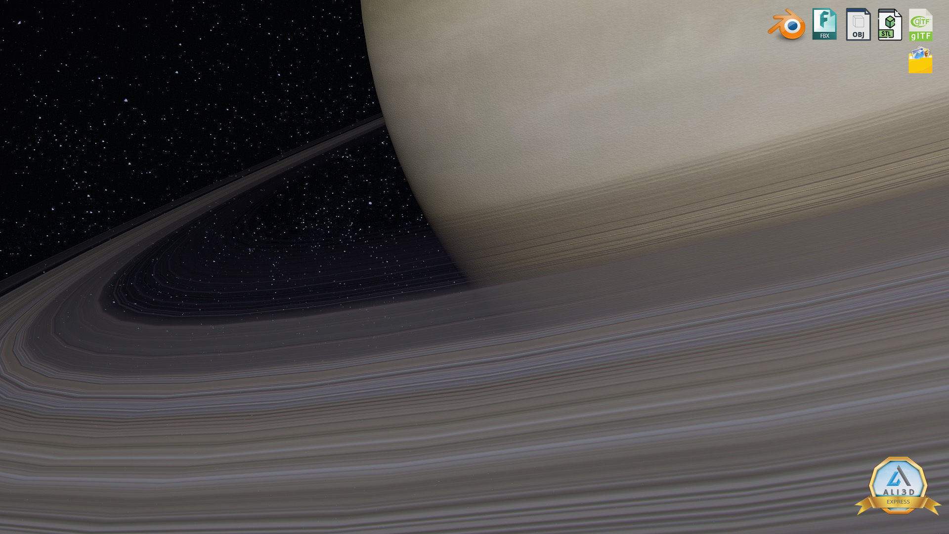 3D model Detailed Saturn with rings Planet in Space 8k Textures VR / AR ...