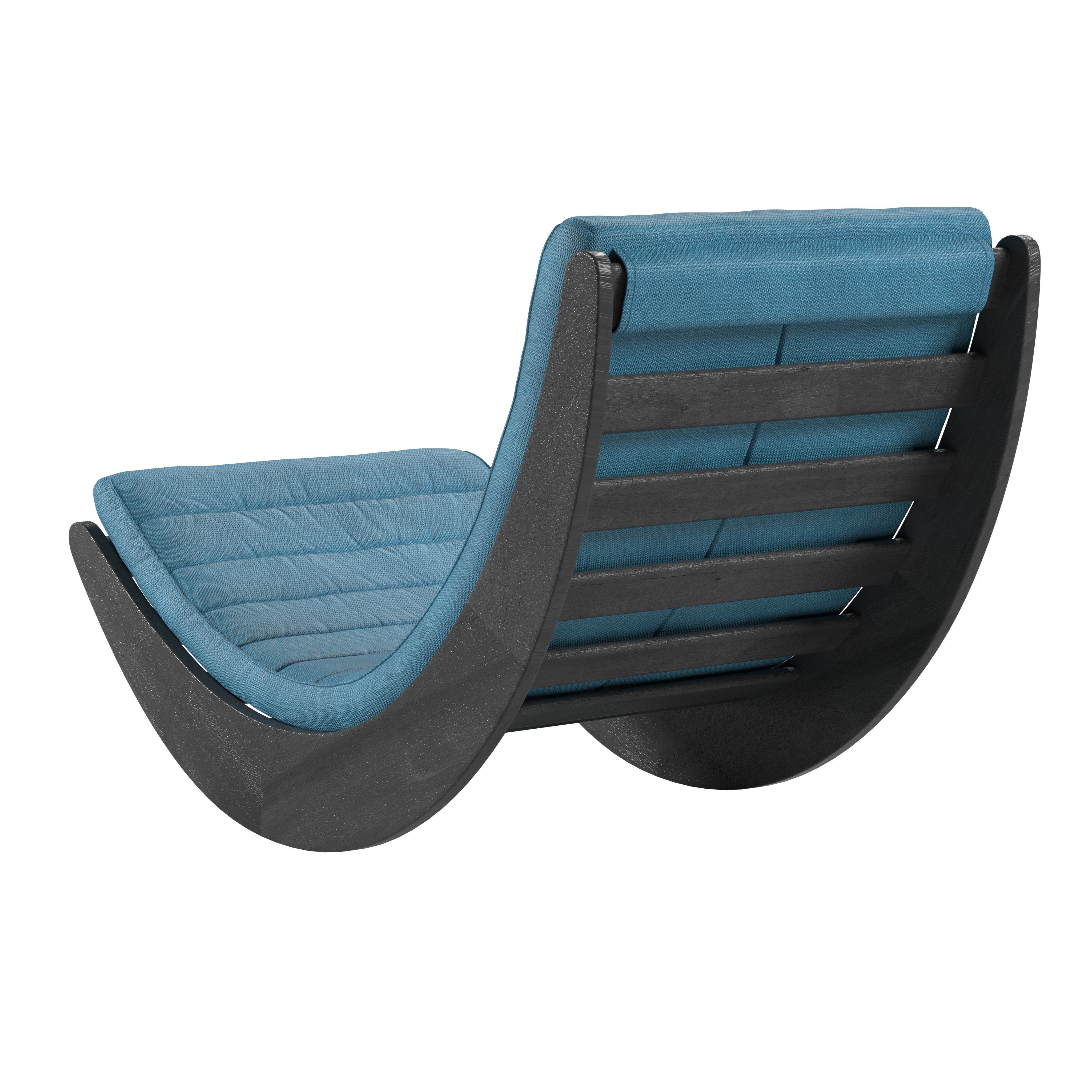 Fabric Relaxer Rocking Chair 13990804 3D model animated | CGTrader