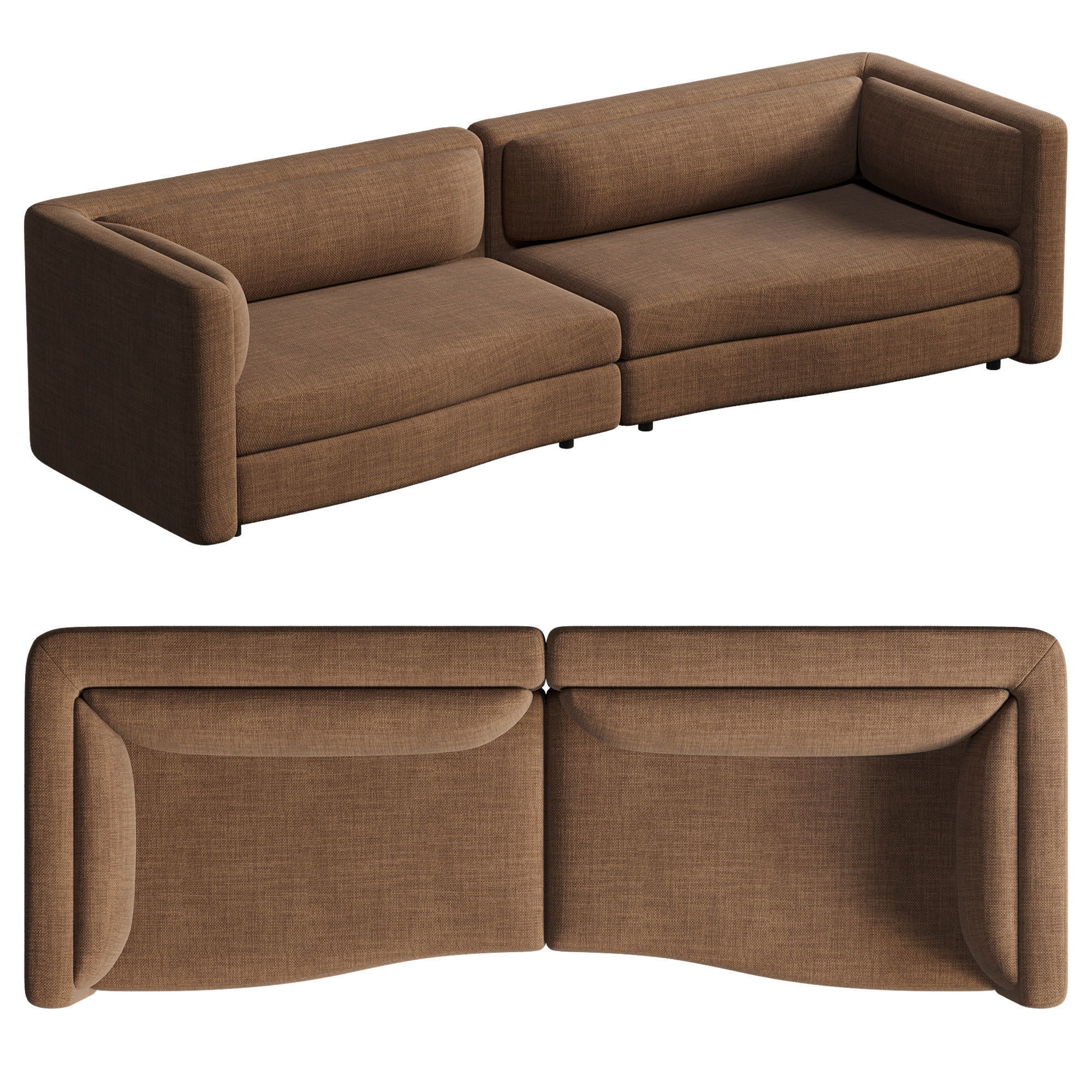 Virgule Half Sofa 3D model | CGTrader
