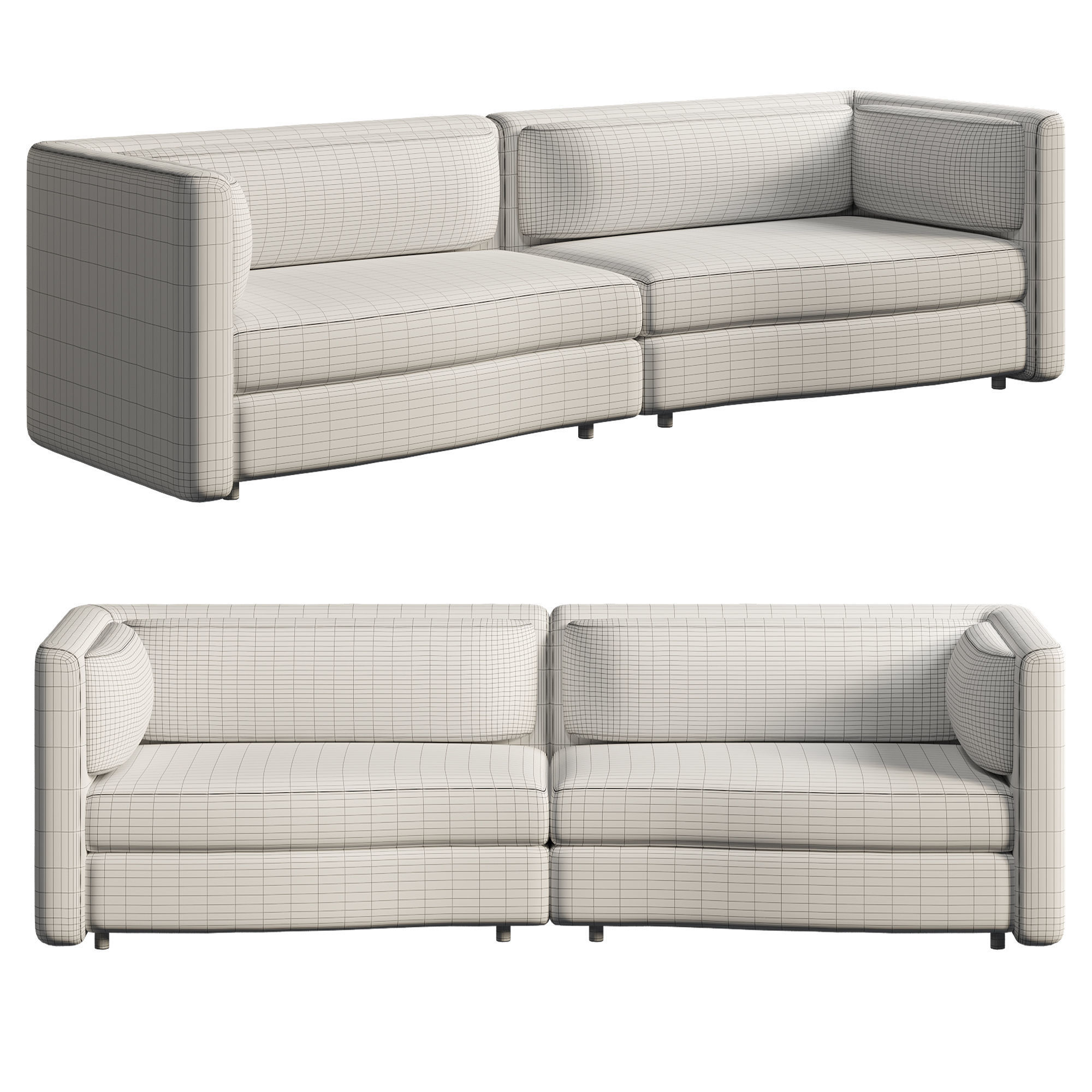 Virgule Half Sofa 3D model | CGTrader