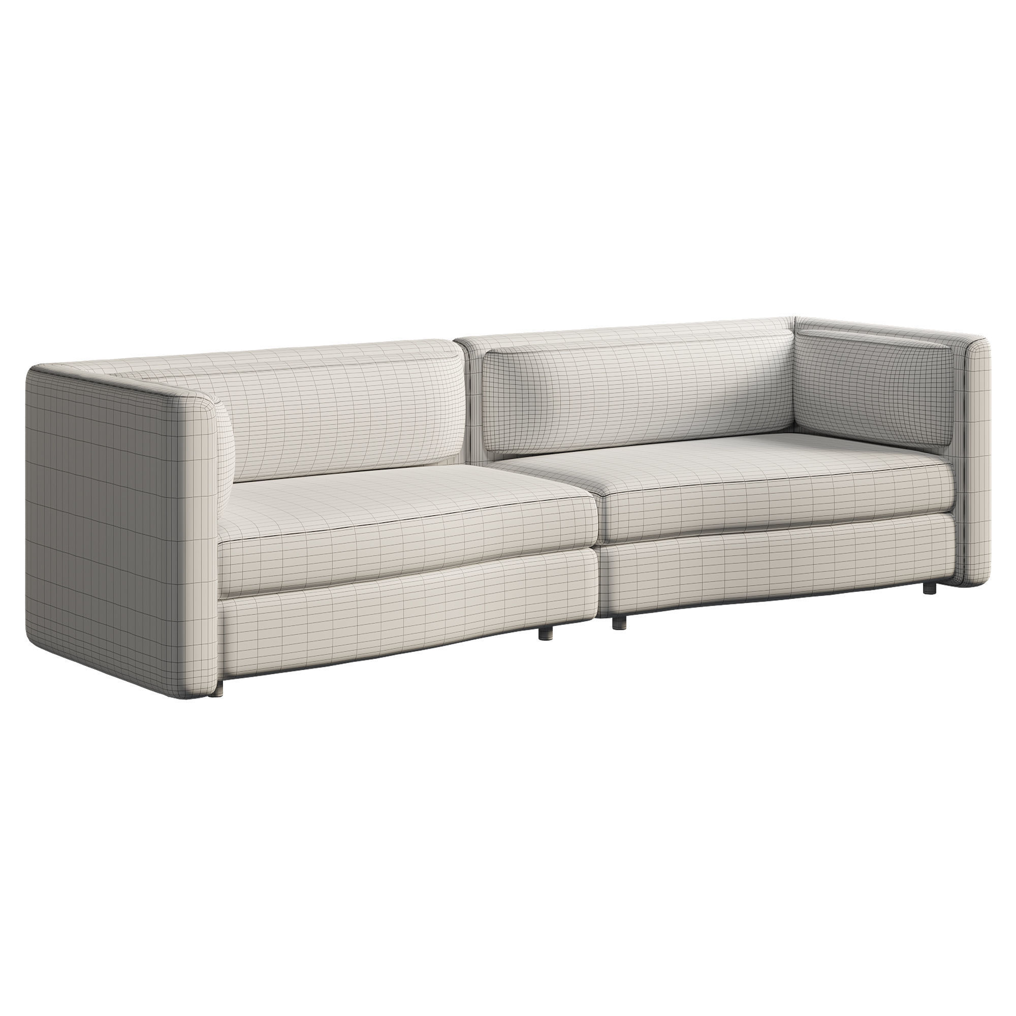 Virgule Half Sofa 3D model | CGTrader