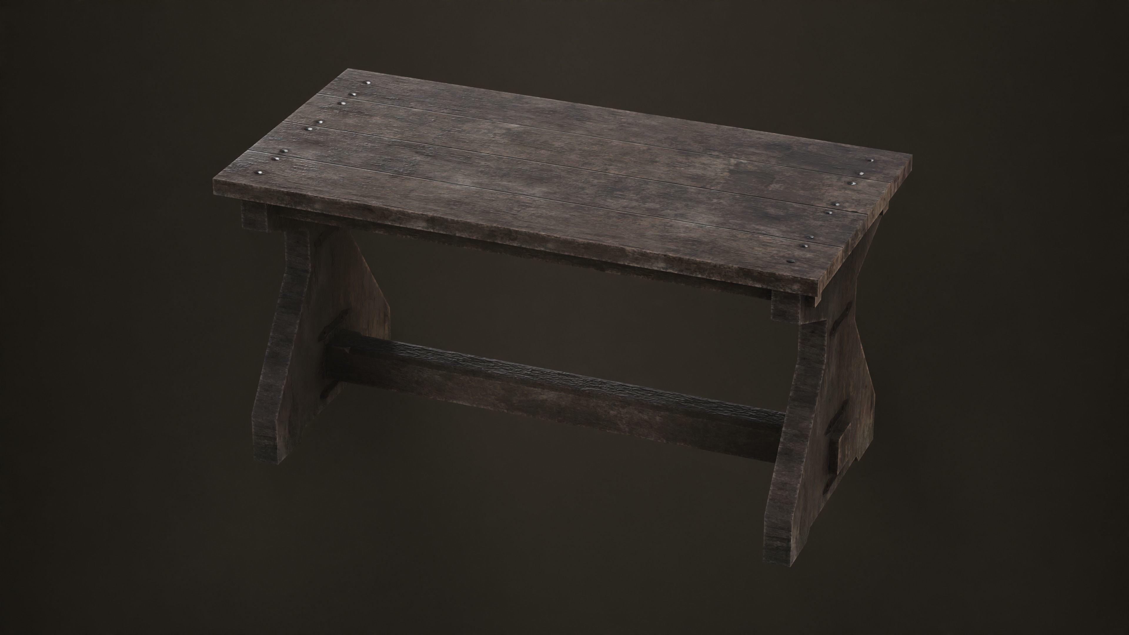 Medieval Dining Table free VR / AR / low-poly 3D model | CGTrader
