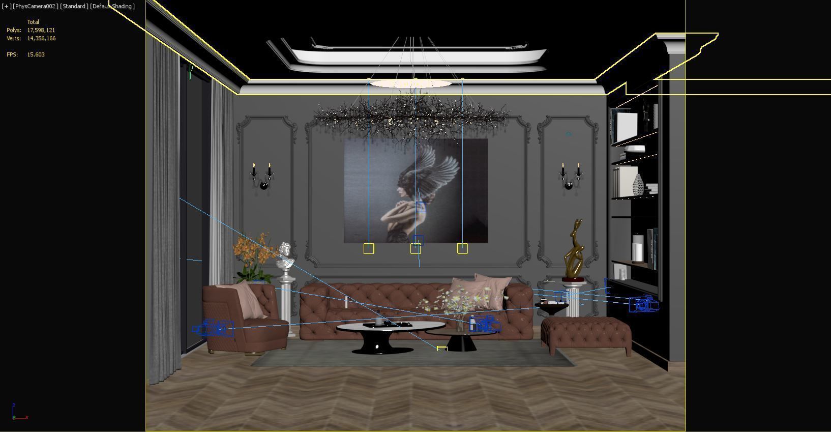 3D model Modern Classic living room Design Interior Low-poly 3D model ...