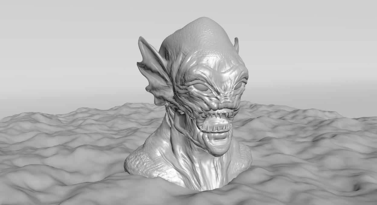 sea creature head 3D model | CGTrader