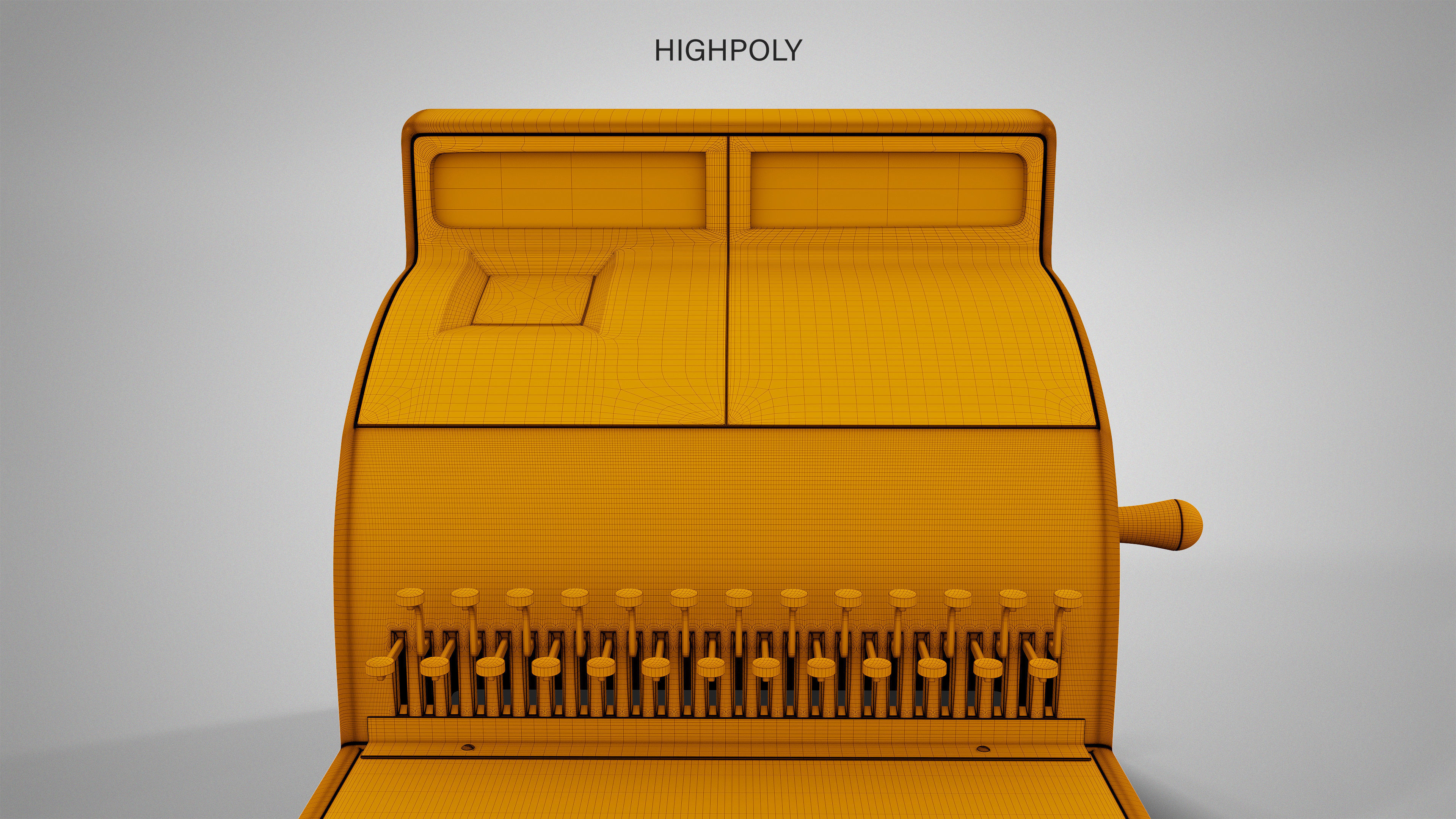 3D model Old Cash Register - Retro Diner Cash Machine VR / AR / low ...