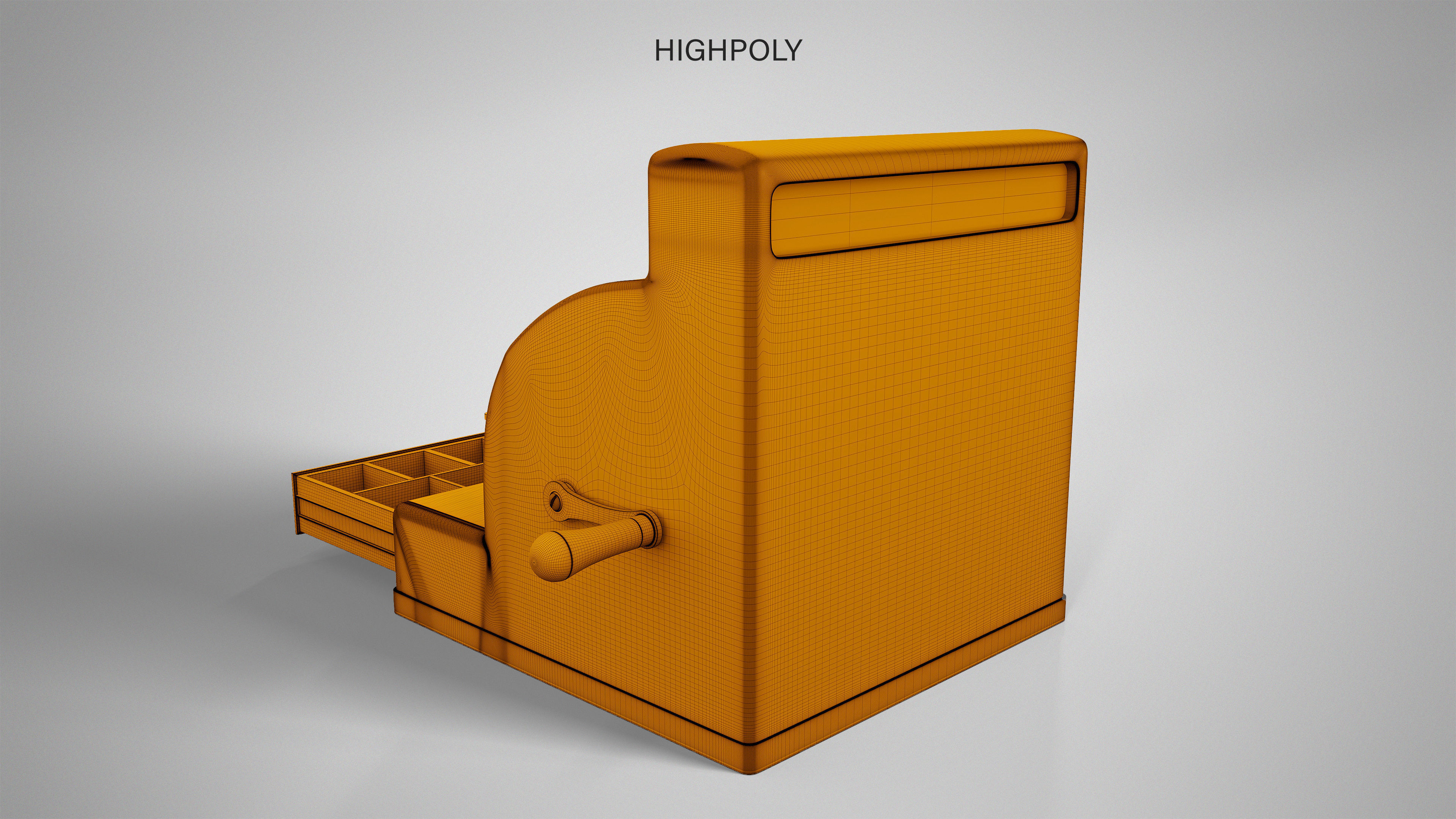 3D model Old Cash Register - Retro Diner Cash Machine VR / AR / low ...