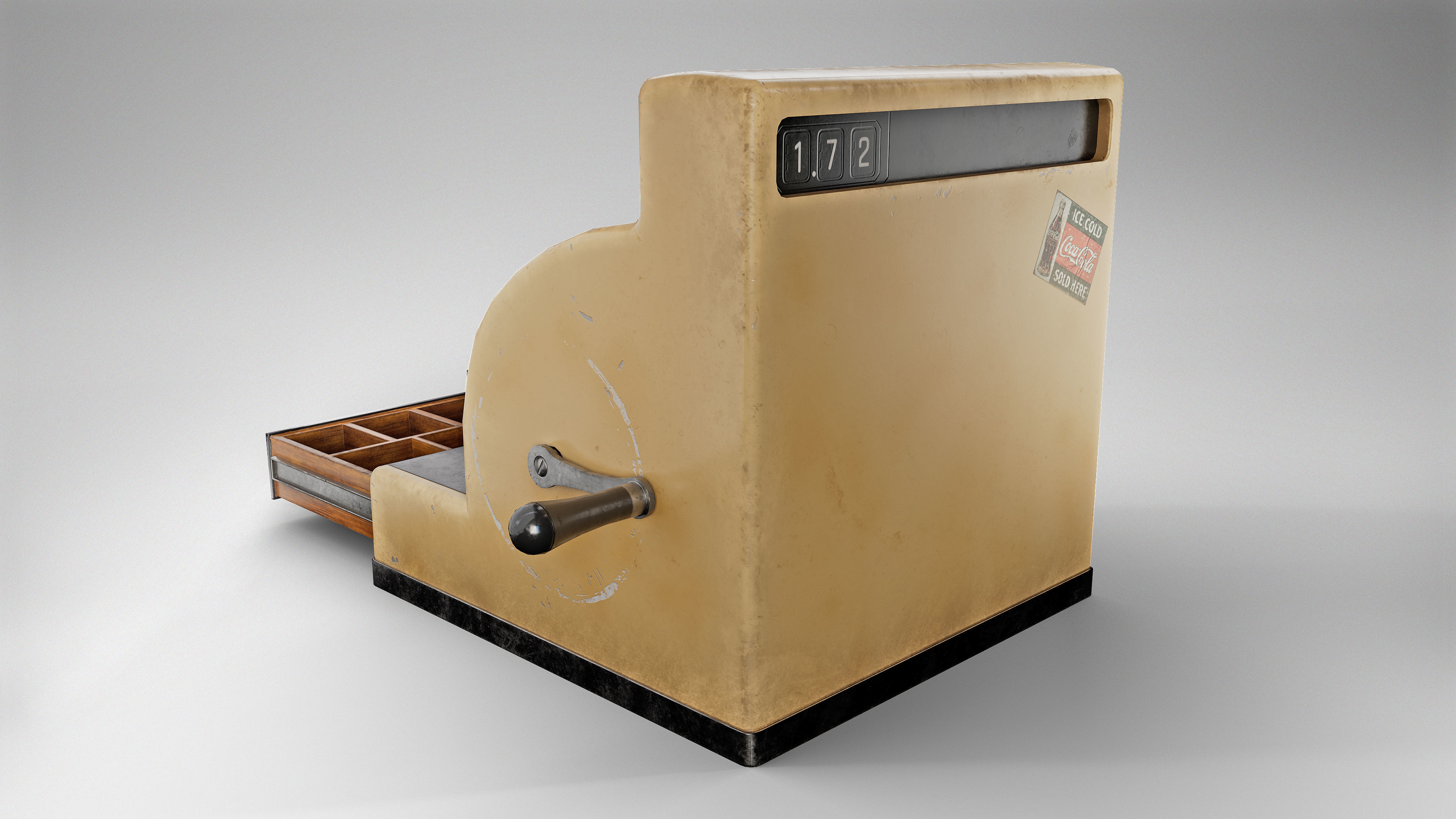 3D model Old Cash Register - Retro Diner Cash Machine VR / AR / low ...
