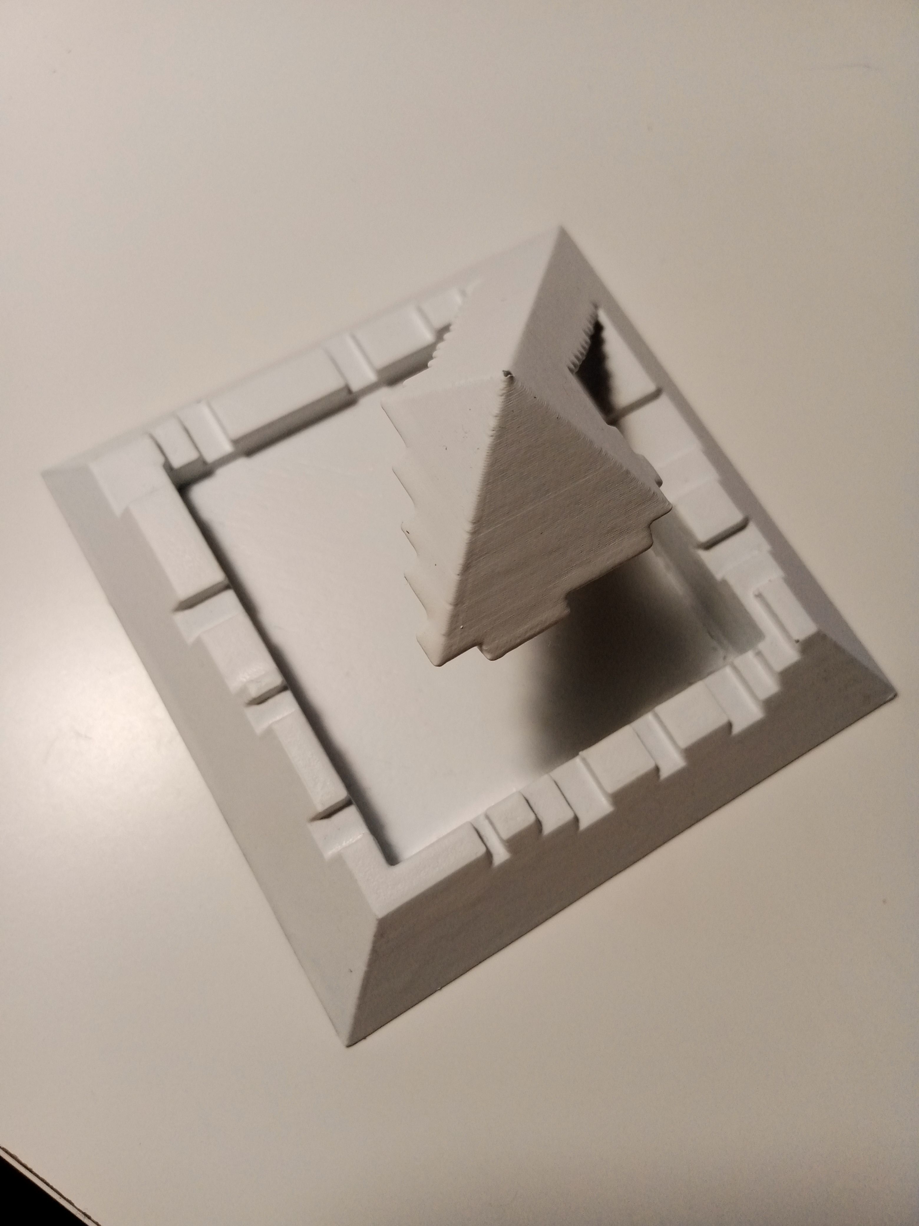 broken pyramid ashtray 3D model 3D printable | CGTrader