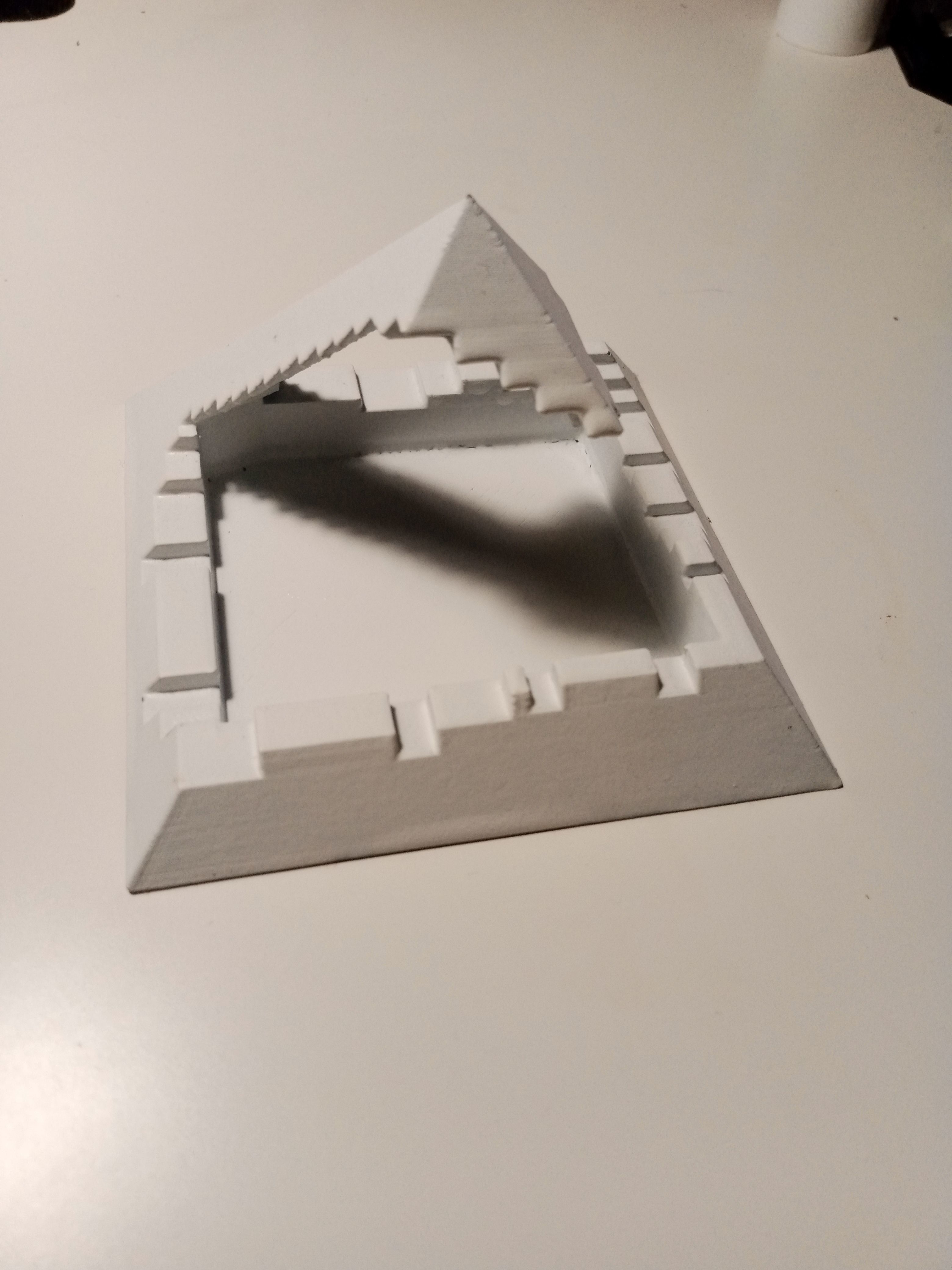 broken pyramid ashtray 3D model 3D printable | CGTrader